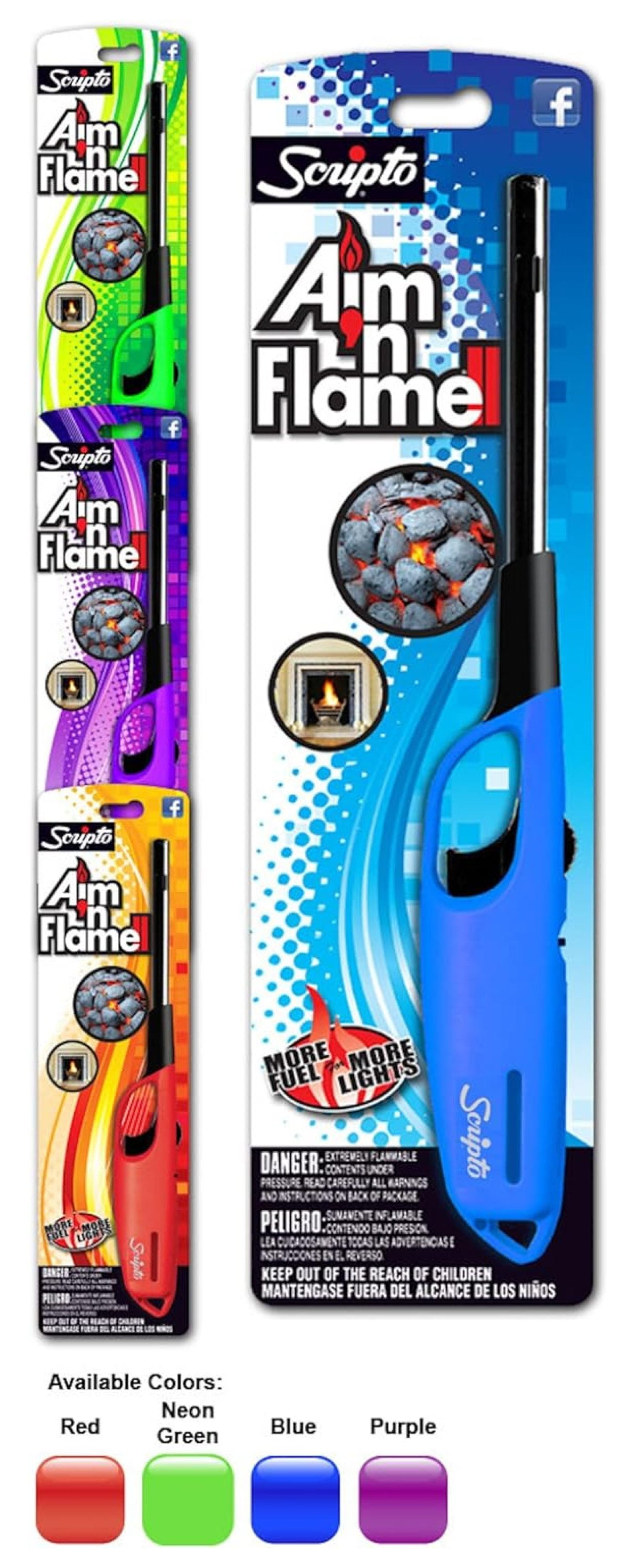 Scripto Aim ' Flame Multi-Purpose Lighters, 4 Pack - Walmart.com