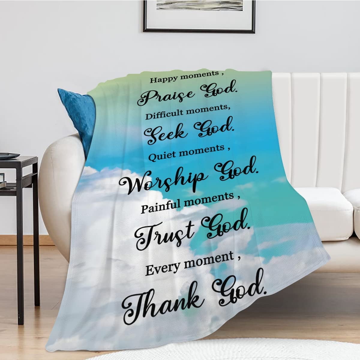 Scripture Blanket Inspirational Christian Throw Blanket Spiritual ...
