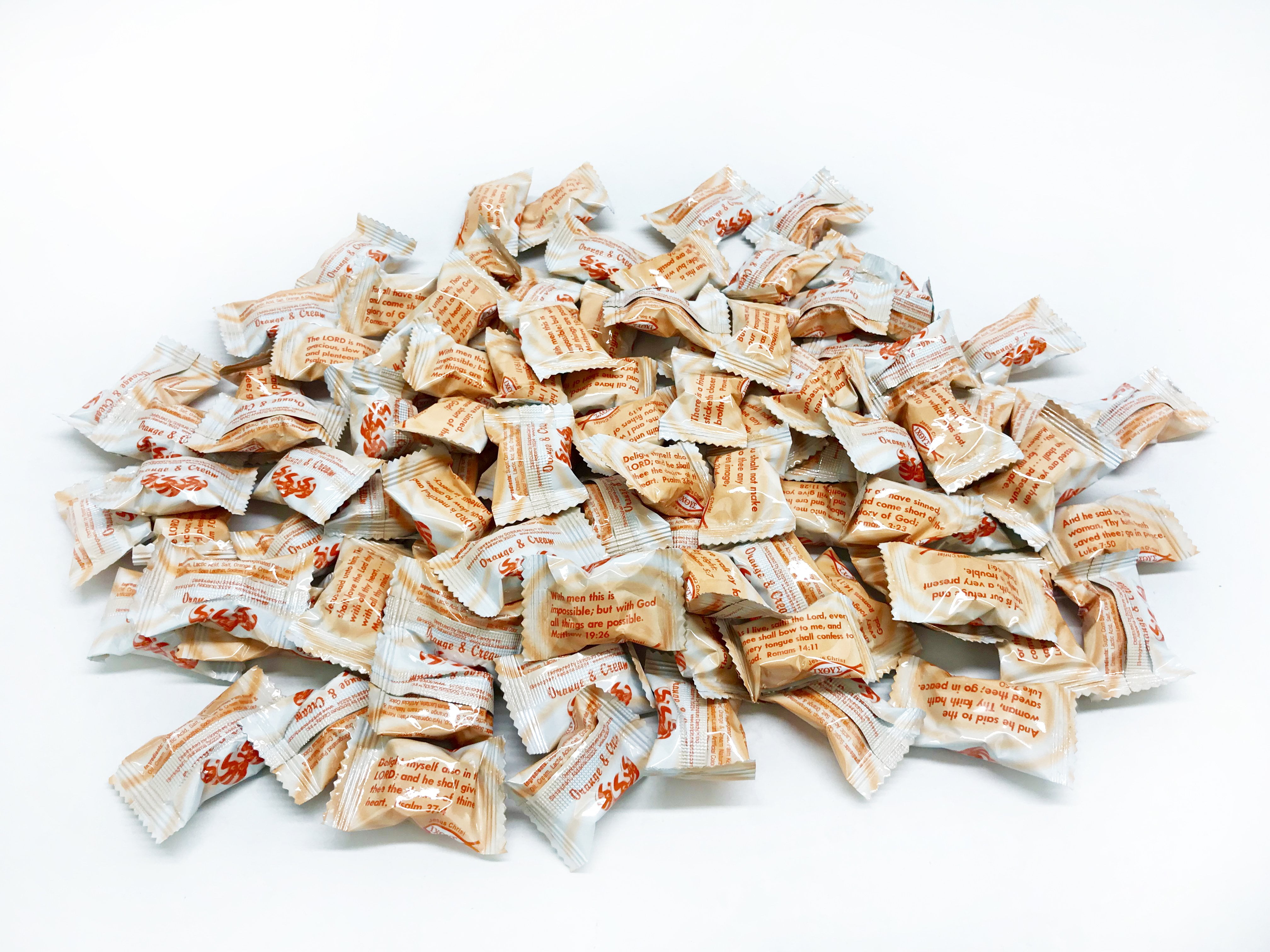 Scripture Candy 544770 Candy Scripture Orange & Cream 1 Lb Bag ...