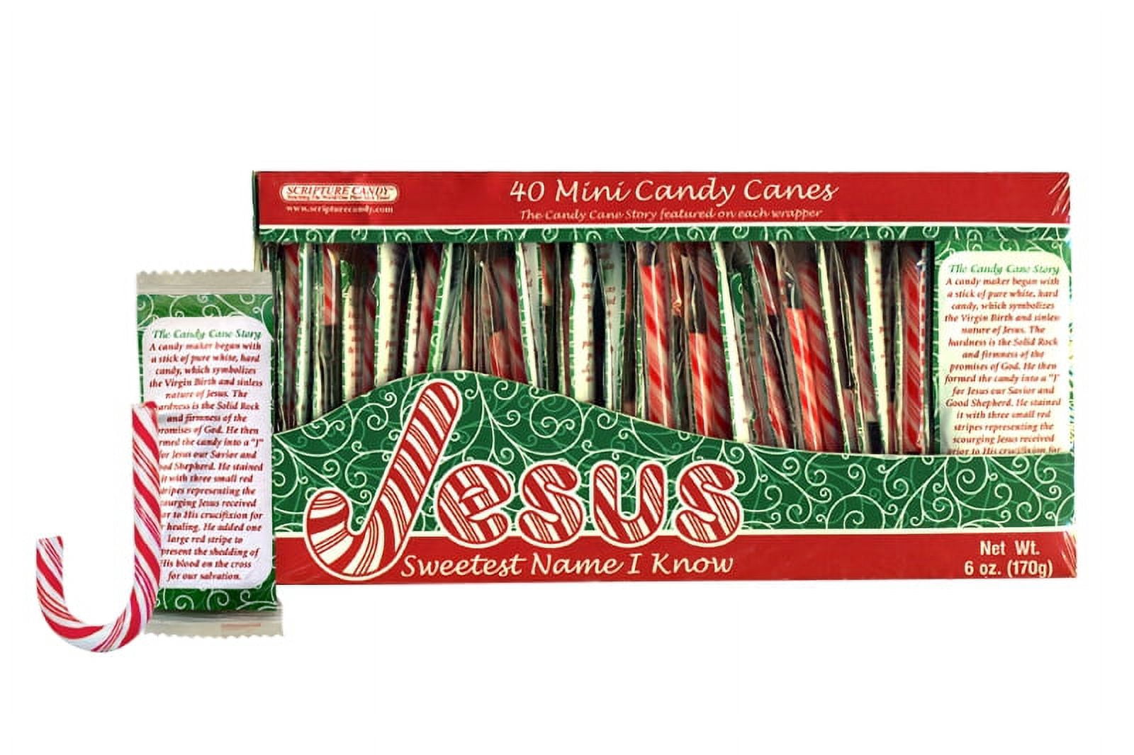 Scripture Candy, Christmas Peppermint Mini Candy Canes with Candy Cane ...