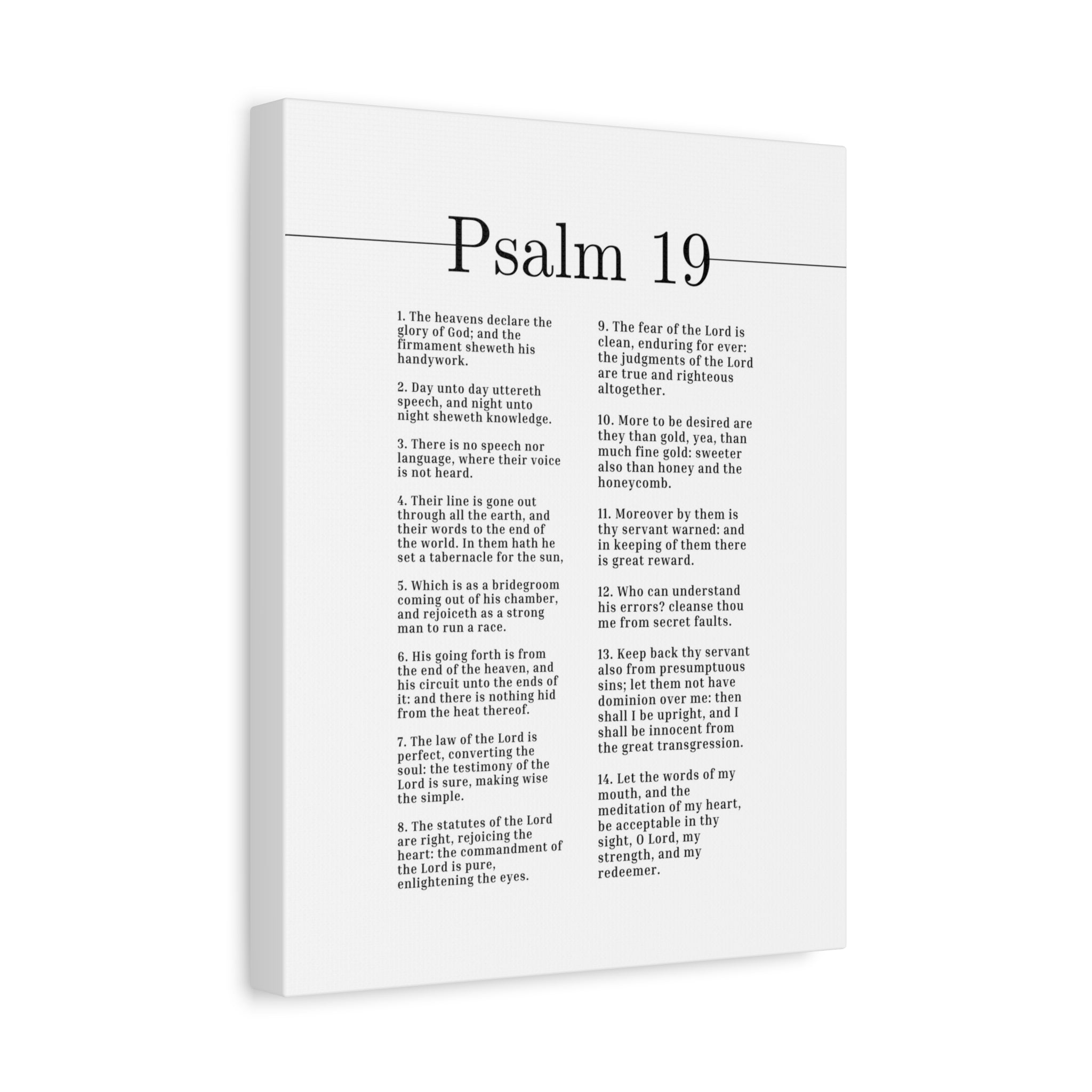 Scripture Canvas Declare The Glory Of God Psalm 19 Christian Wall Art ...