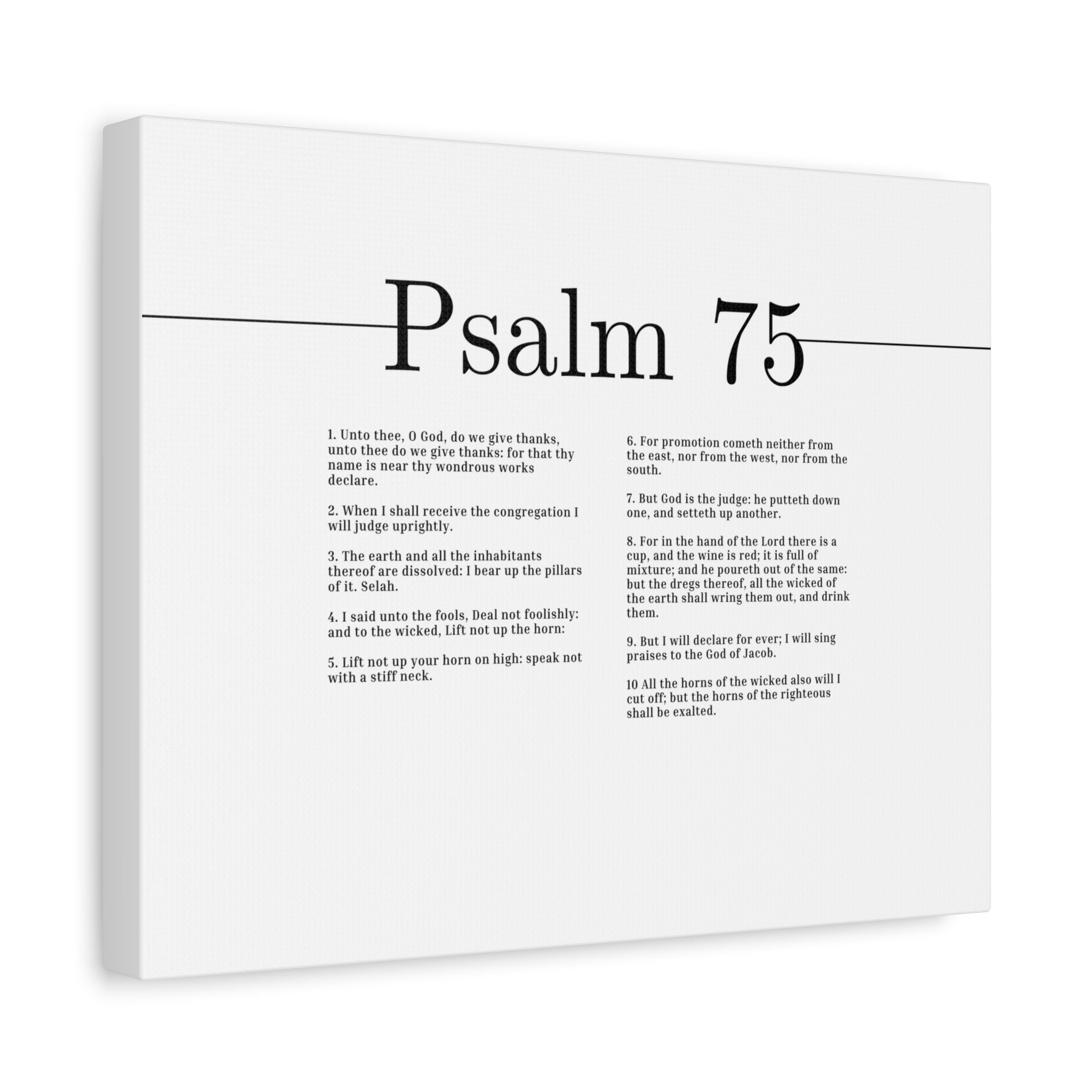 Scripture Canvas God Is The Judge Psalm 75 Christian Wall Art Bible ...