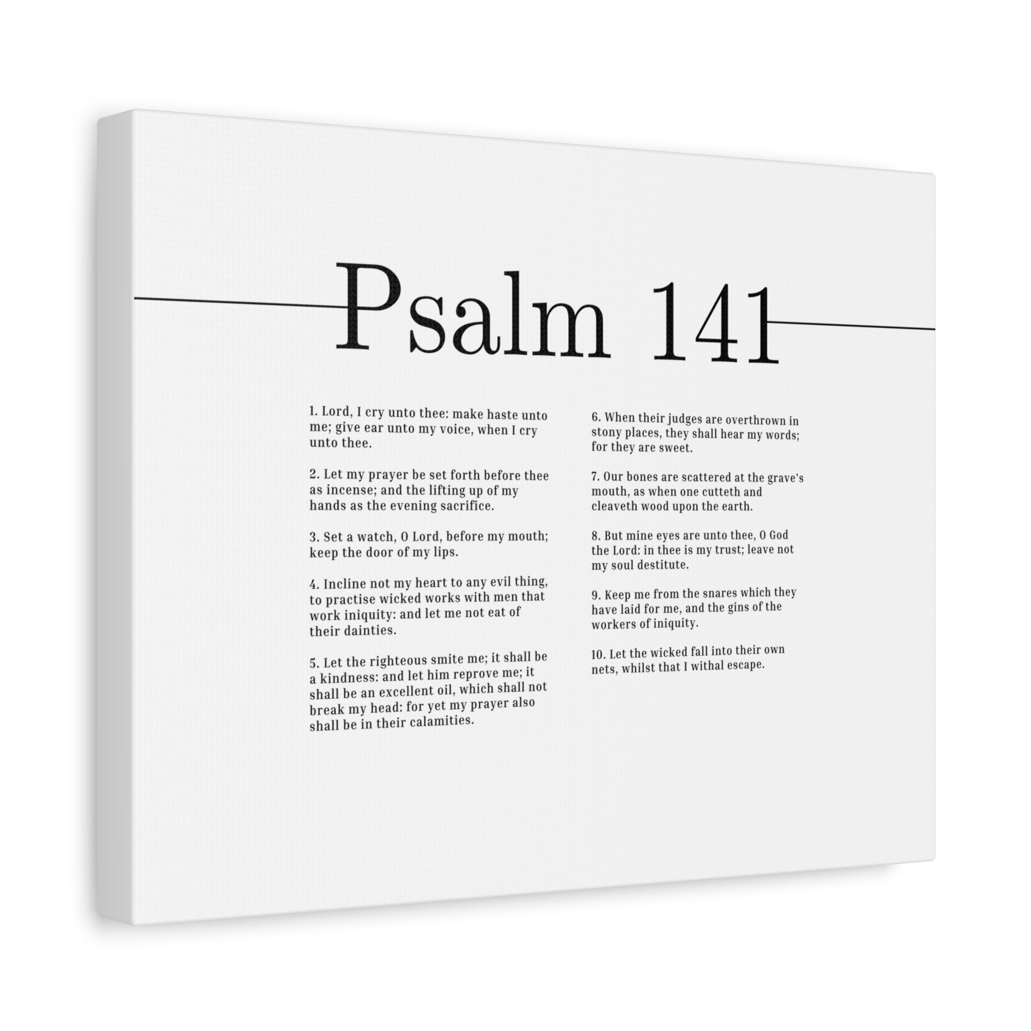 Scripture Canvas In Thee Is My Trust Psalm 141 Christian Wall Art Bible ...
