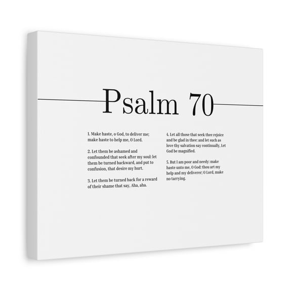Scripture Canvas Let God Be Magnified Psalm 70 Christian Wall Art Bible ...