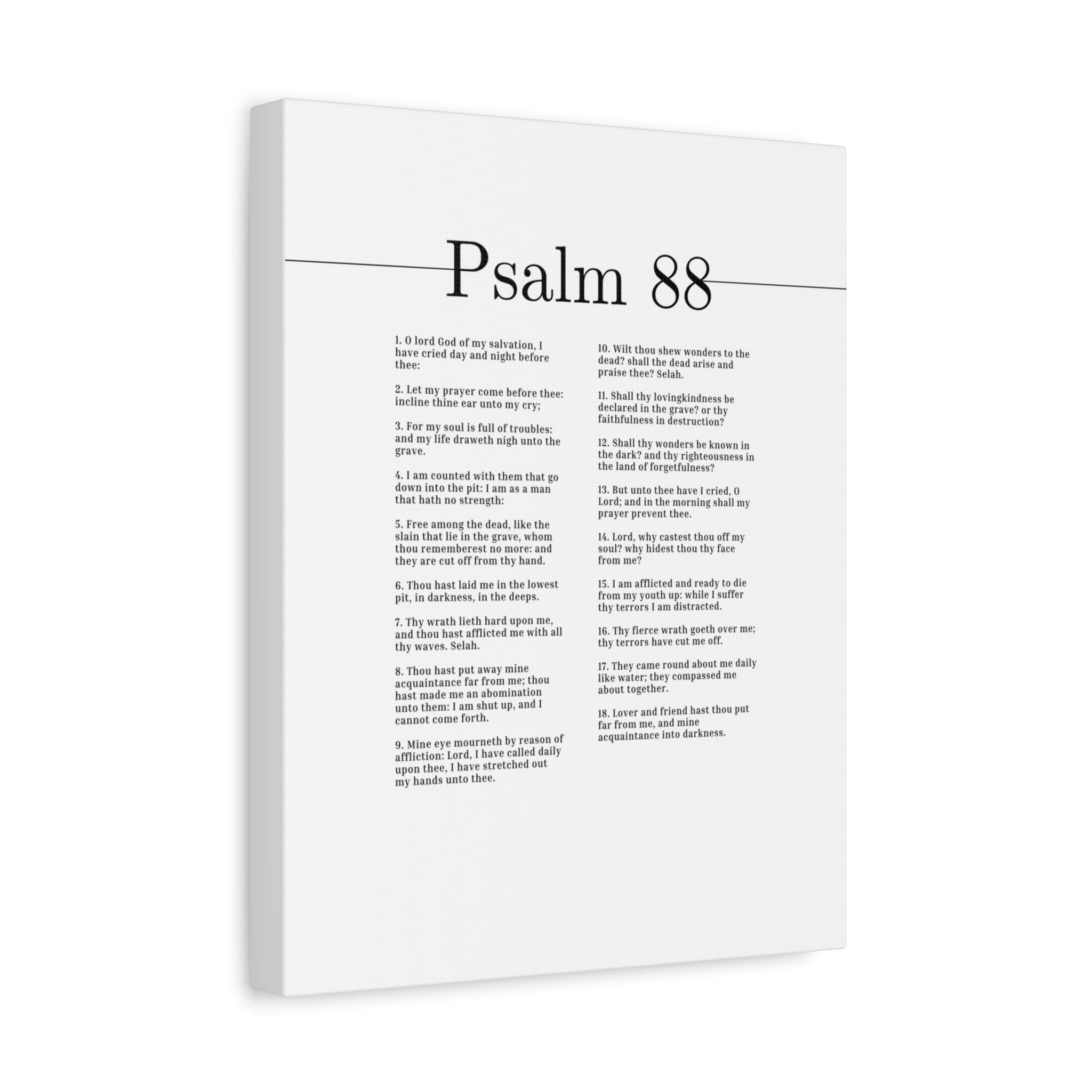 Scripture Canvas O Lord, God Of My Salvation Psalm 88 Christian Wall ...