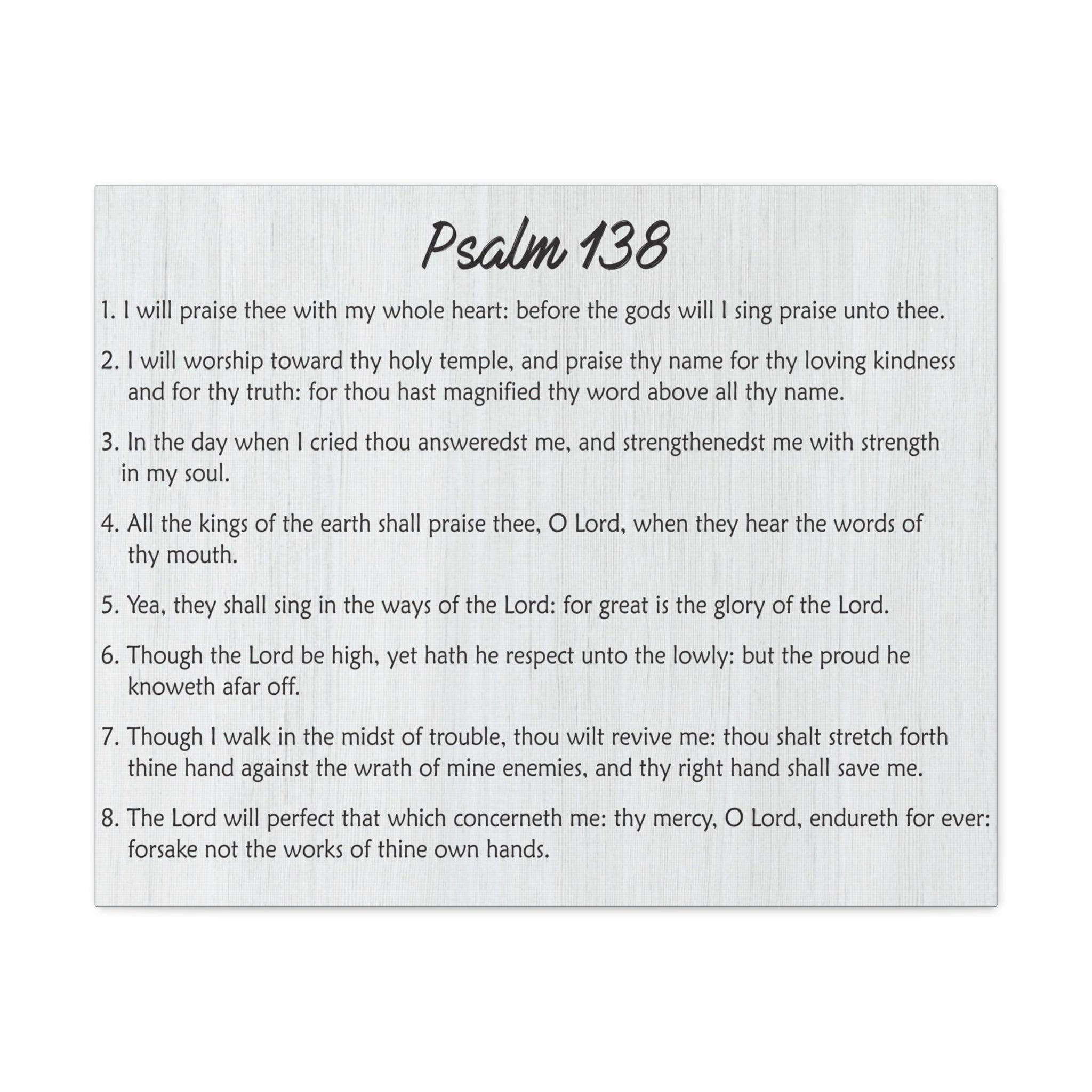Scripture Walls Psalm 138 Landscape Praise His Holy Name Bible Chapter ...
