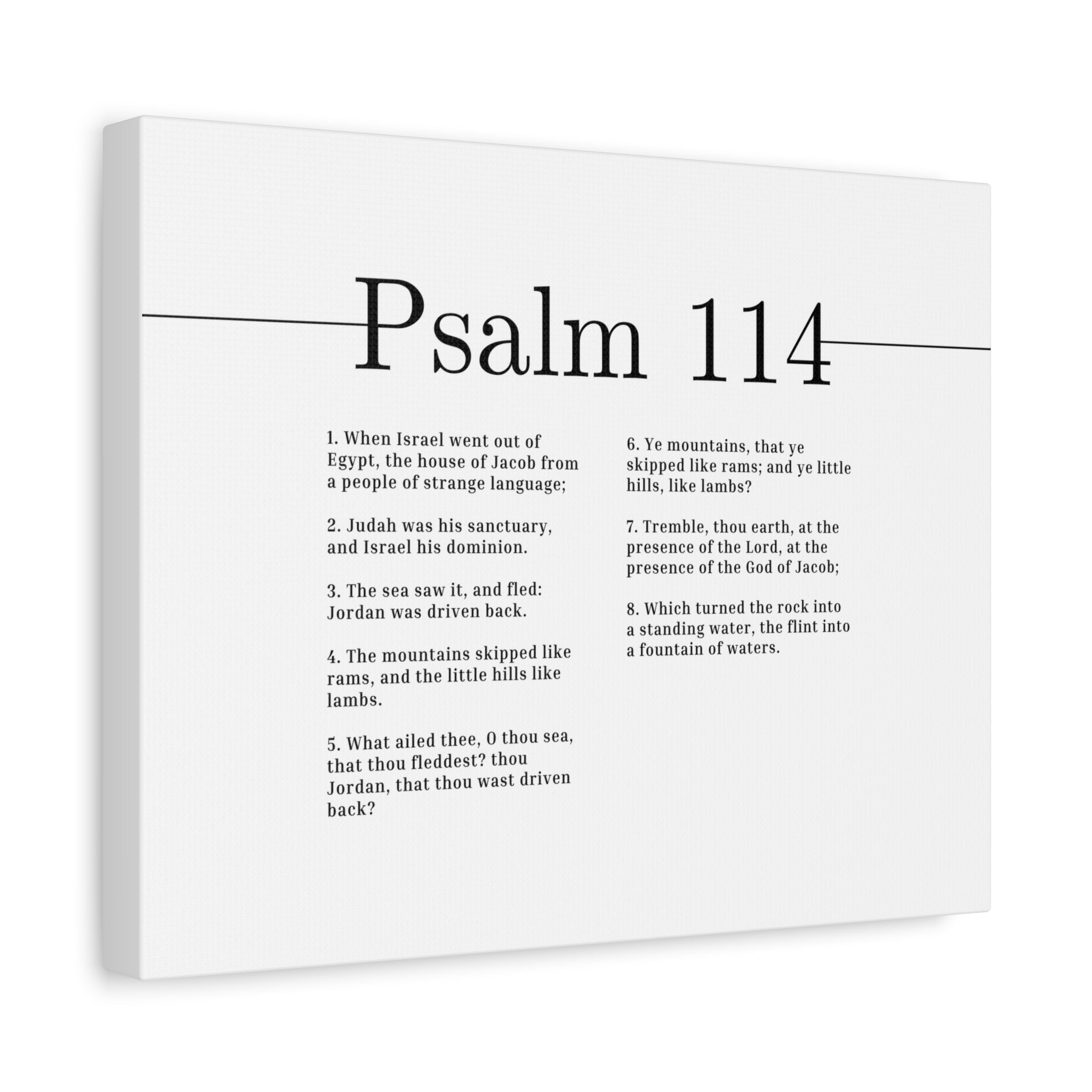 Scripture Canvas Presence Of The Lord Psalm 114 Christian Wall Art ...