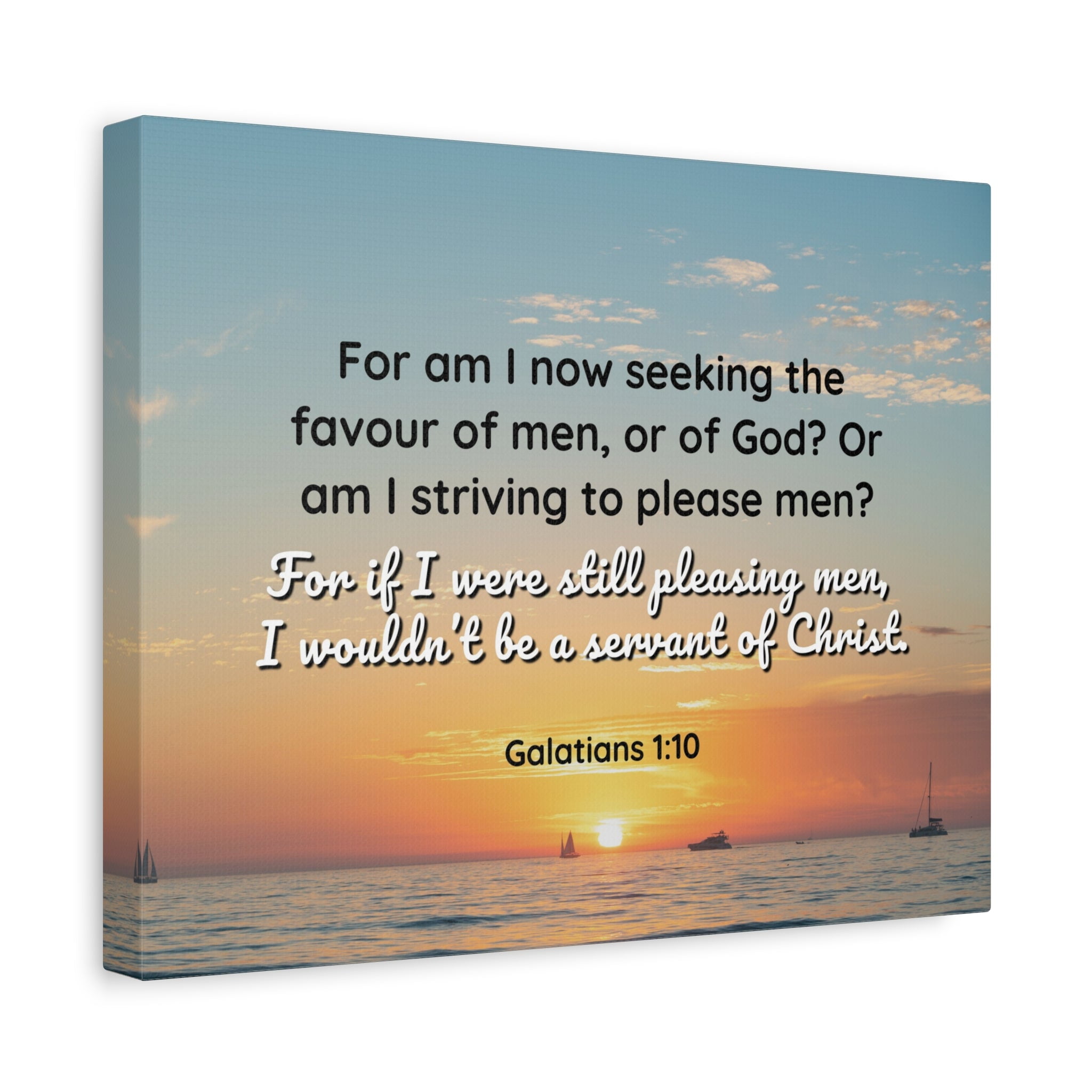 Scripture Canvas Servant Of Christ Galatians 1:10 Christian Wall Art ...