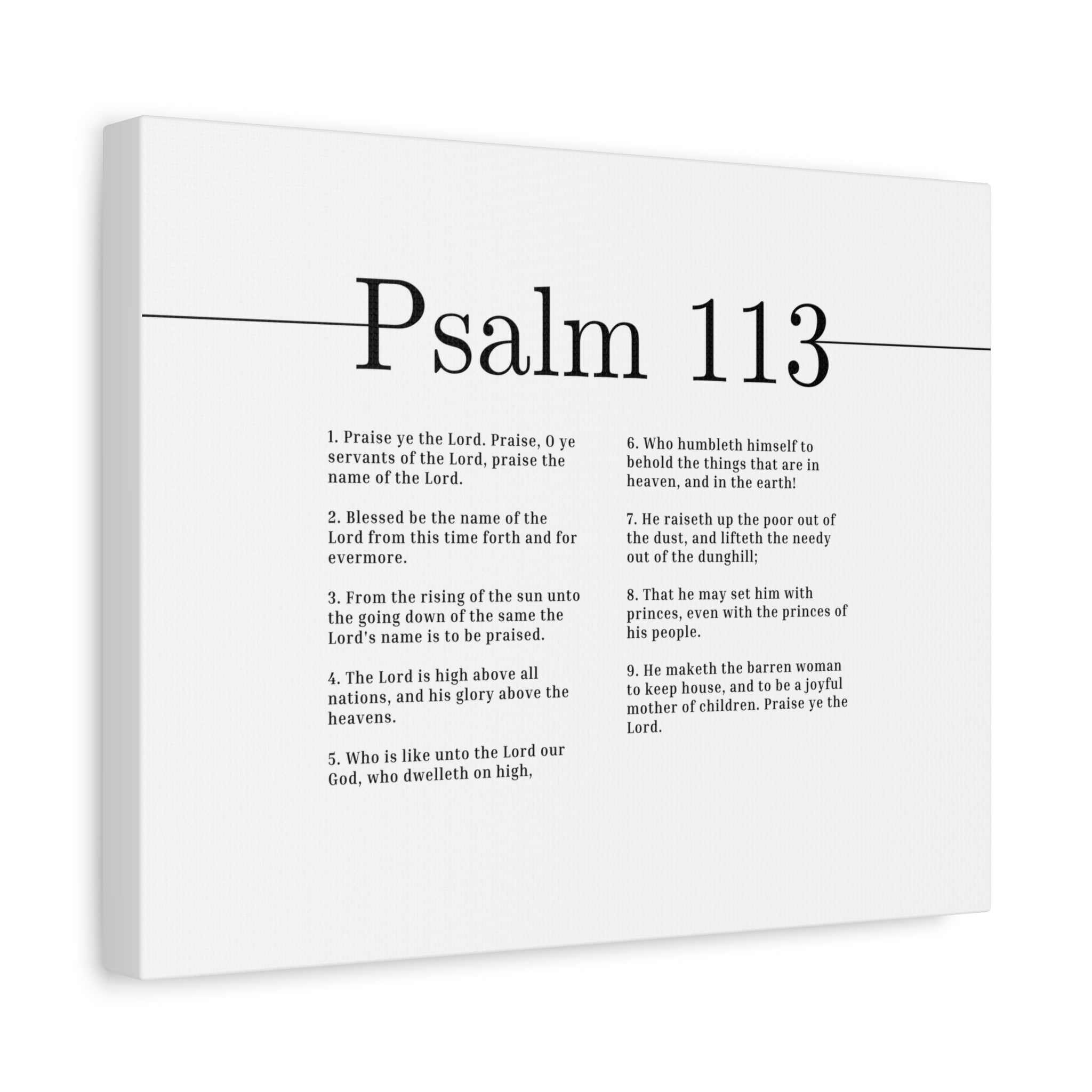Scripture Canvas Servants Of The Lord Psalm 113 Christian Wall Art ...