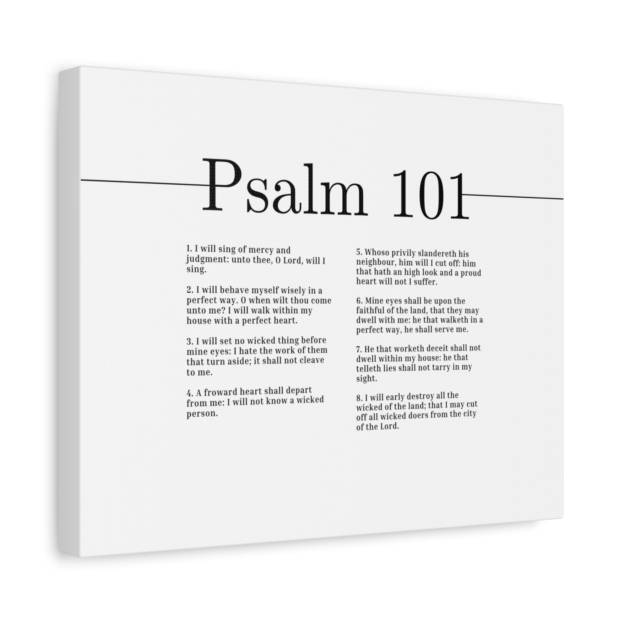 Scripture Canvas Sing Of Mercy And Judgement Psalm 101 Christian Wall ...
