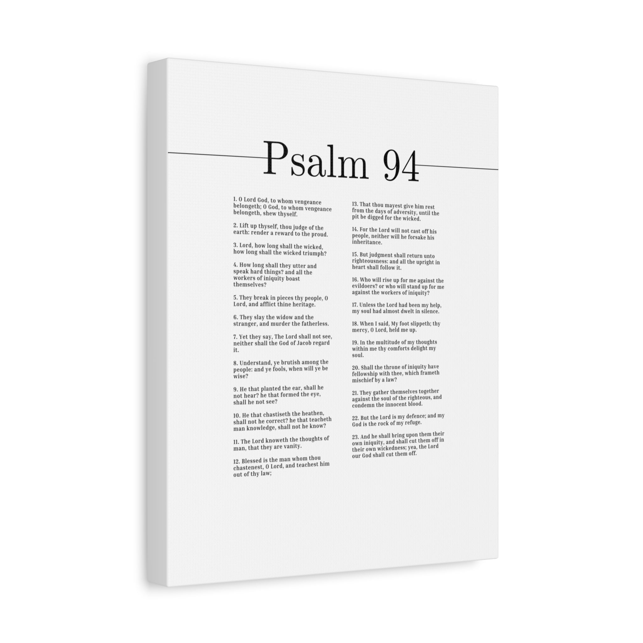 Scripture Canvas The Lord Our God Psalm 94 Christian Wall Art Bible ...