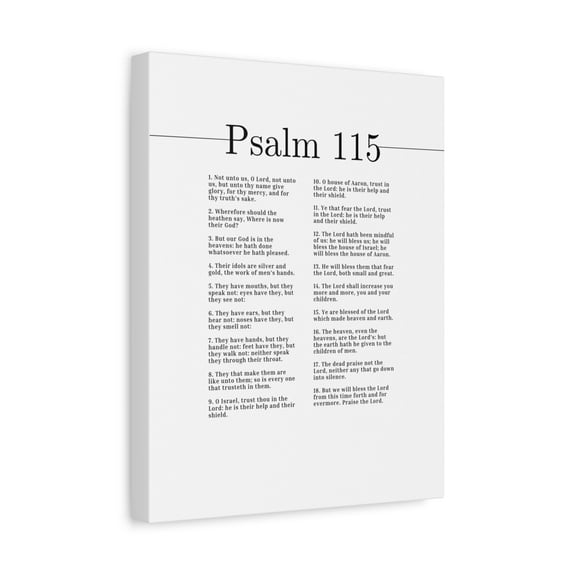 Scripture Canvas Trust In The Lord Psalm 115 Christian Wall Art Bible ...