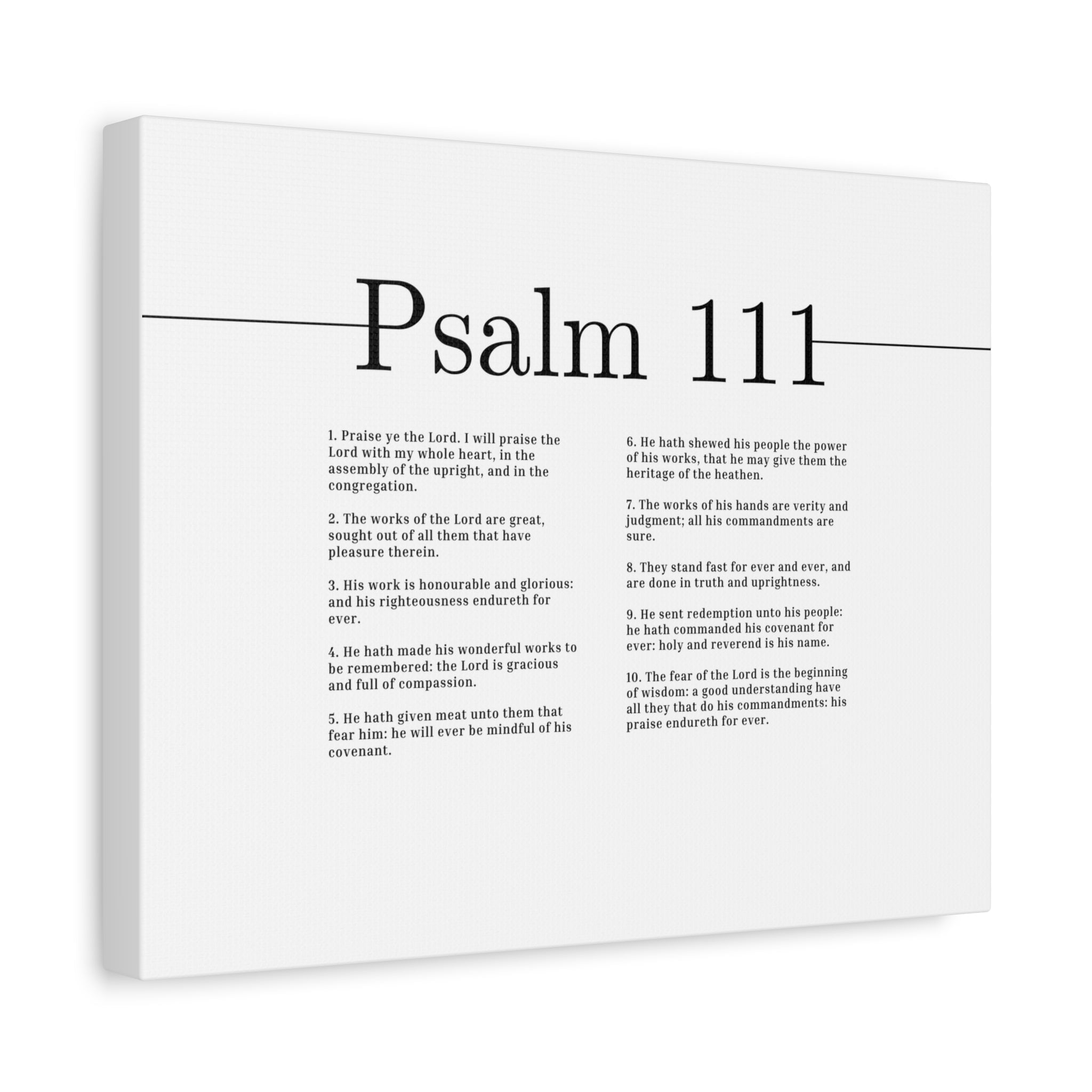 Scripture Canvas Works Of The Lord Psalm 111 Christian Wall Art Bible ...