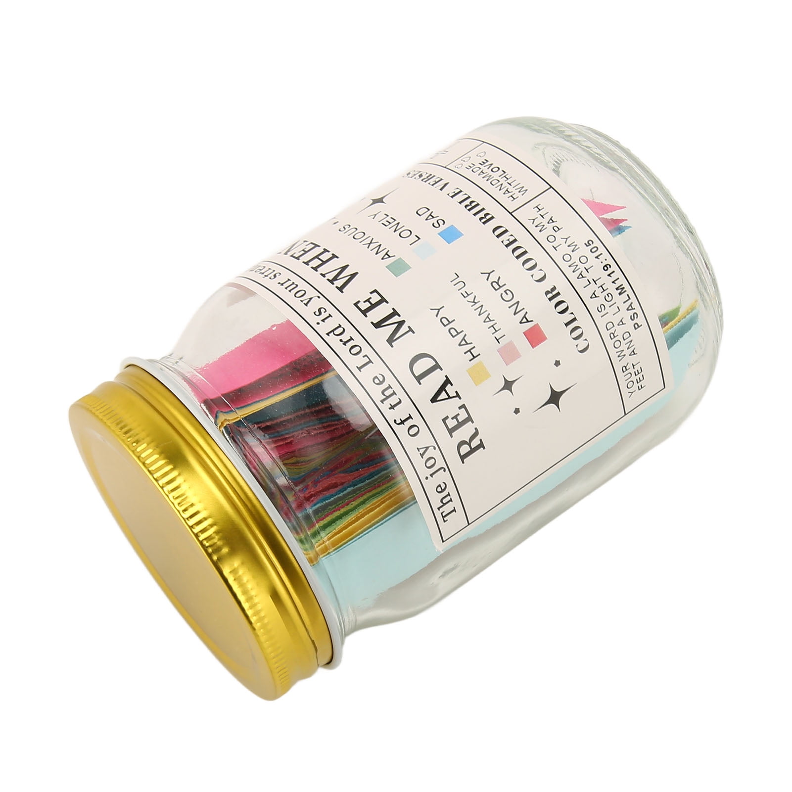 Scripture Jar, Bible Verses Jar 6 Colors Paper Different Emotions ...