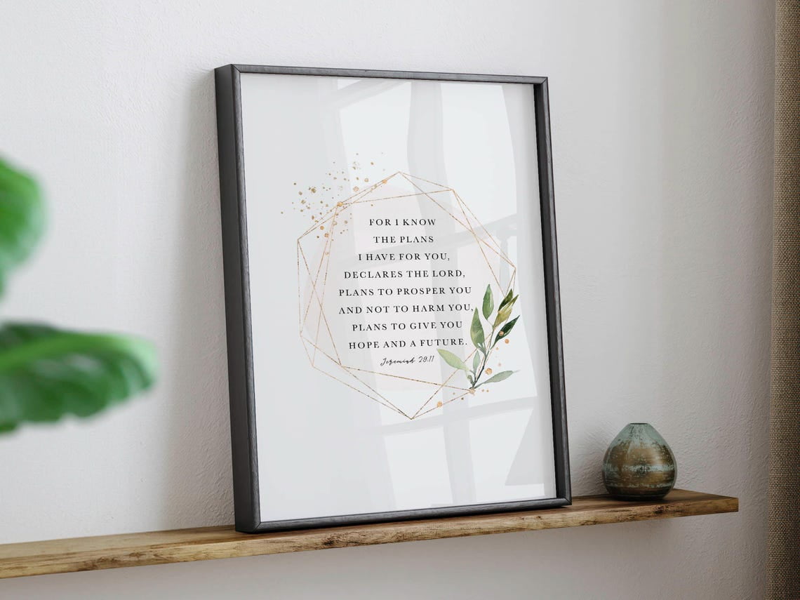 Scripture Jeremiah 29 11 Niv Popular Bible Verse Wall Art, Christian ...