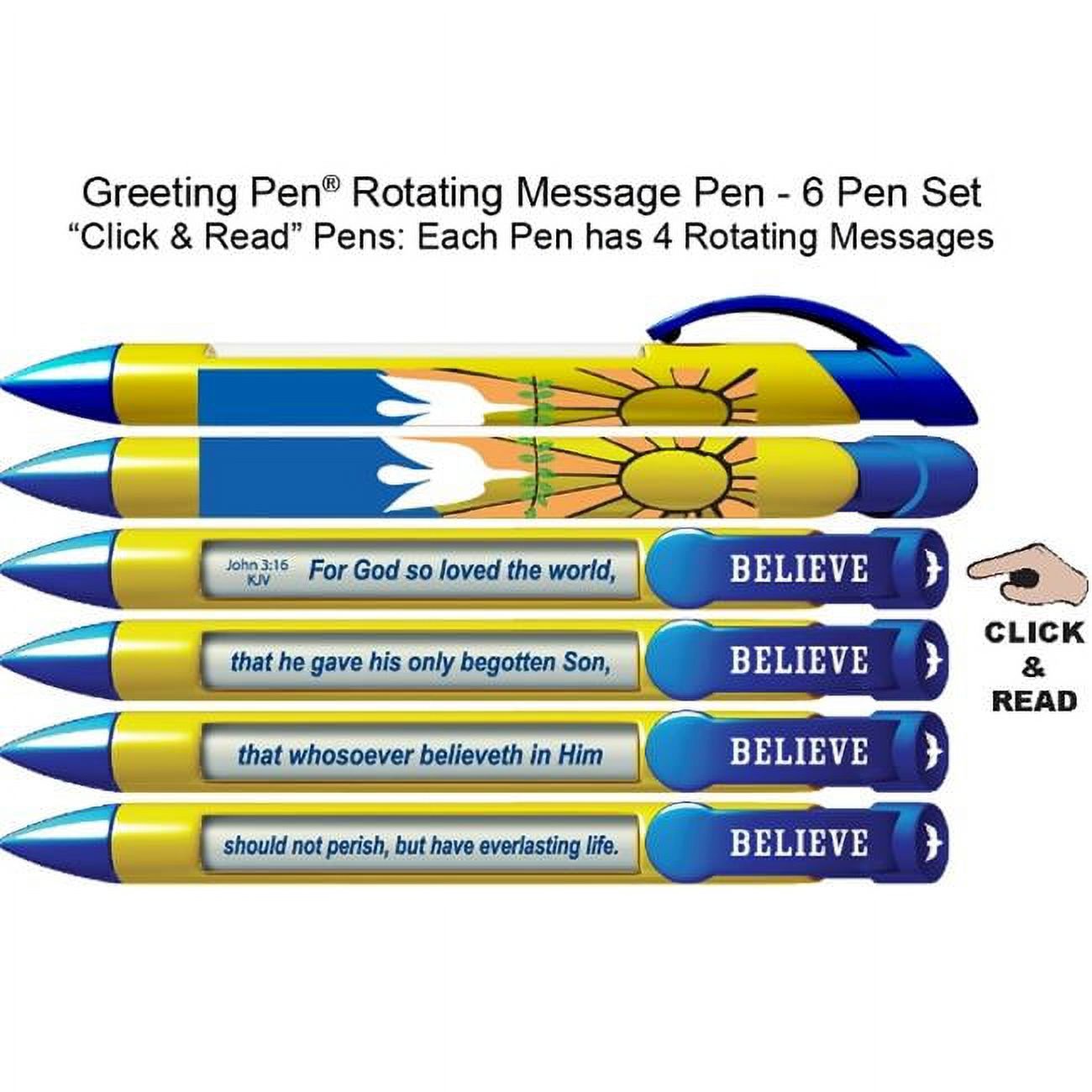 Scripture Pen 36045 Believe Scripture Pens With Rotating Messages, Pack ...