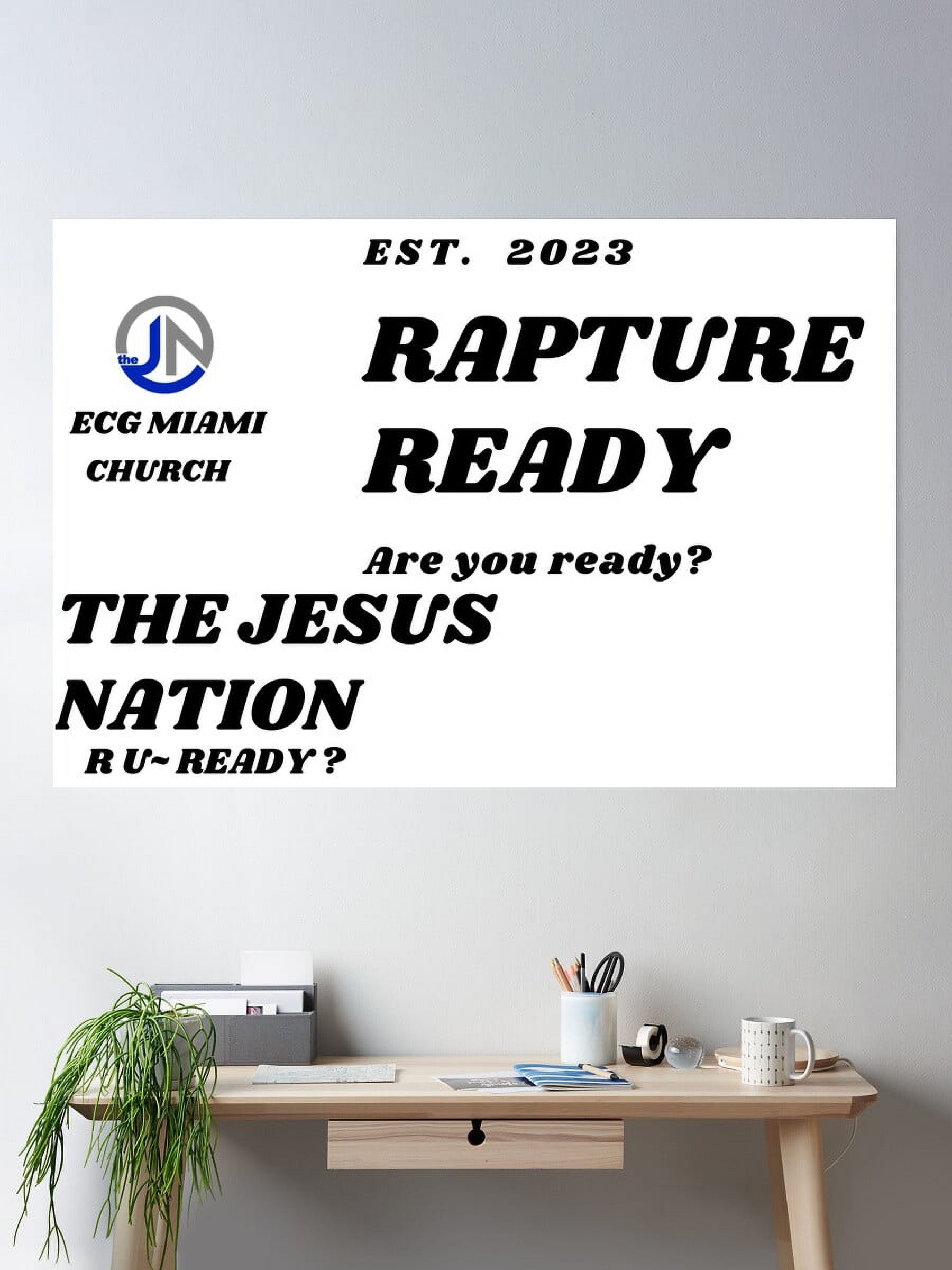 Scripture Rapture Ready-Jesus Nation Poster Wall Art, Modern Wall Decor ...