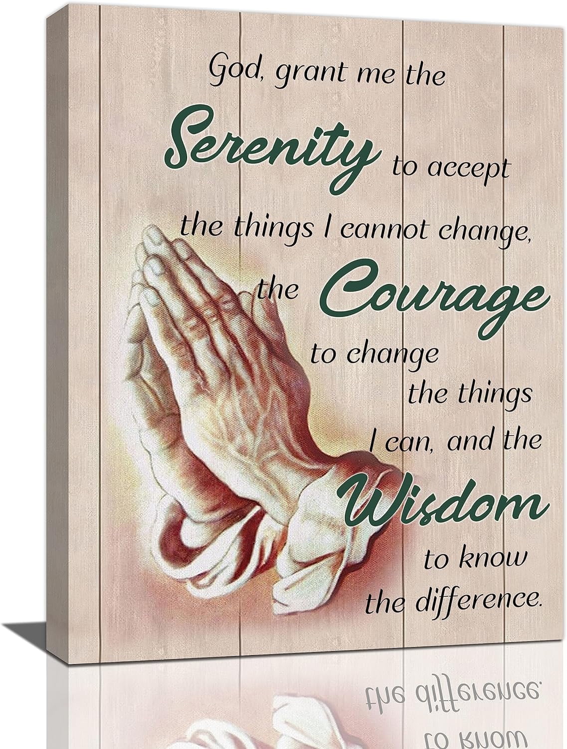 Scripture Serenity Prayer Wall Art Farmhouse Christian Religious ...