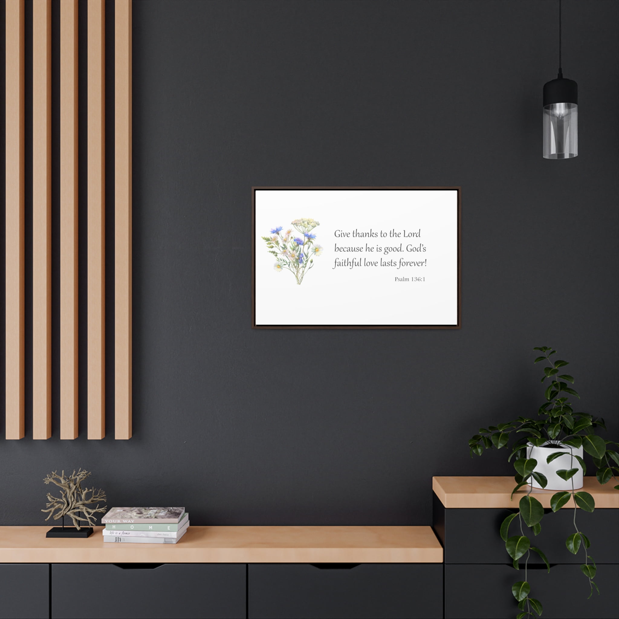 Scripture Sign, Bible Verse Sign, Give thanks to the Lord - Walmart.com