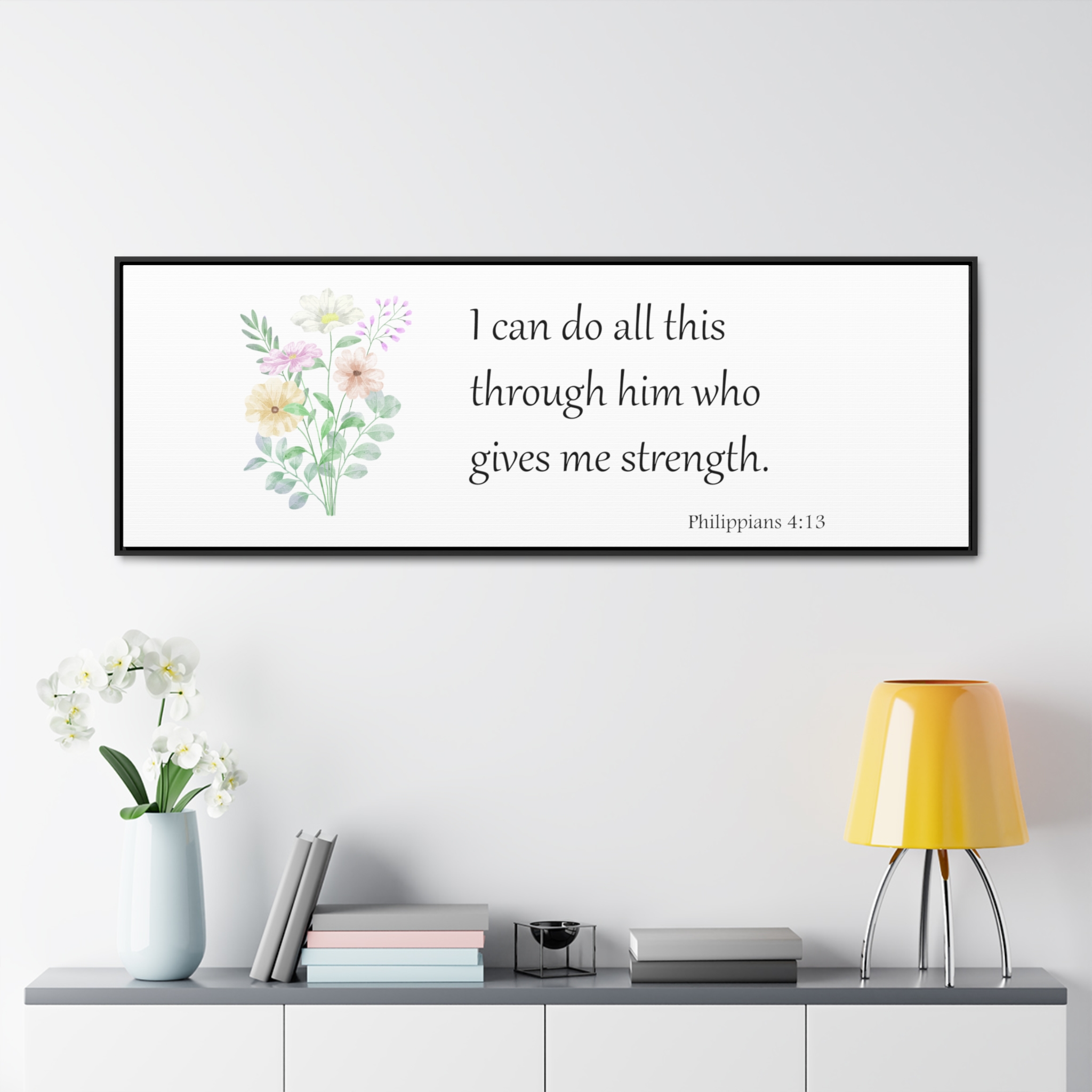 Scripture Sign, Bible Verse Sign, Him who gives me strength - Walmart.com