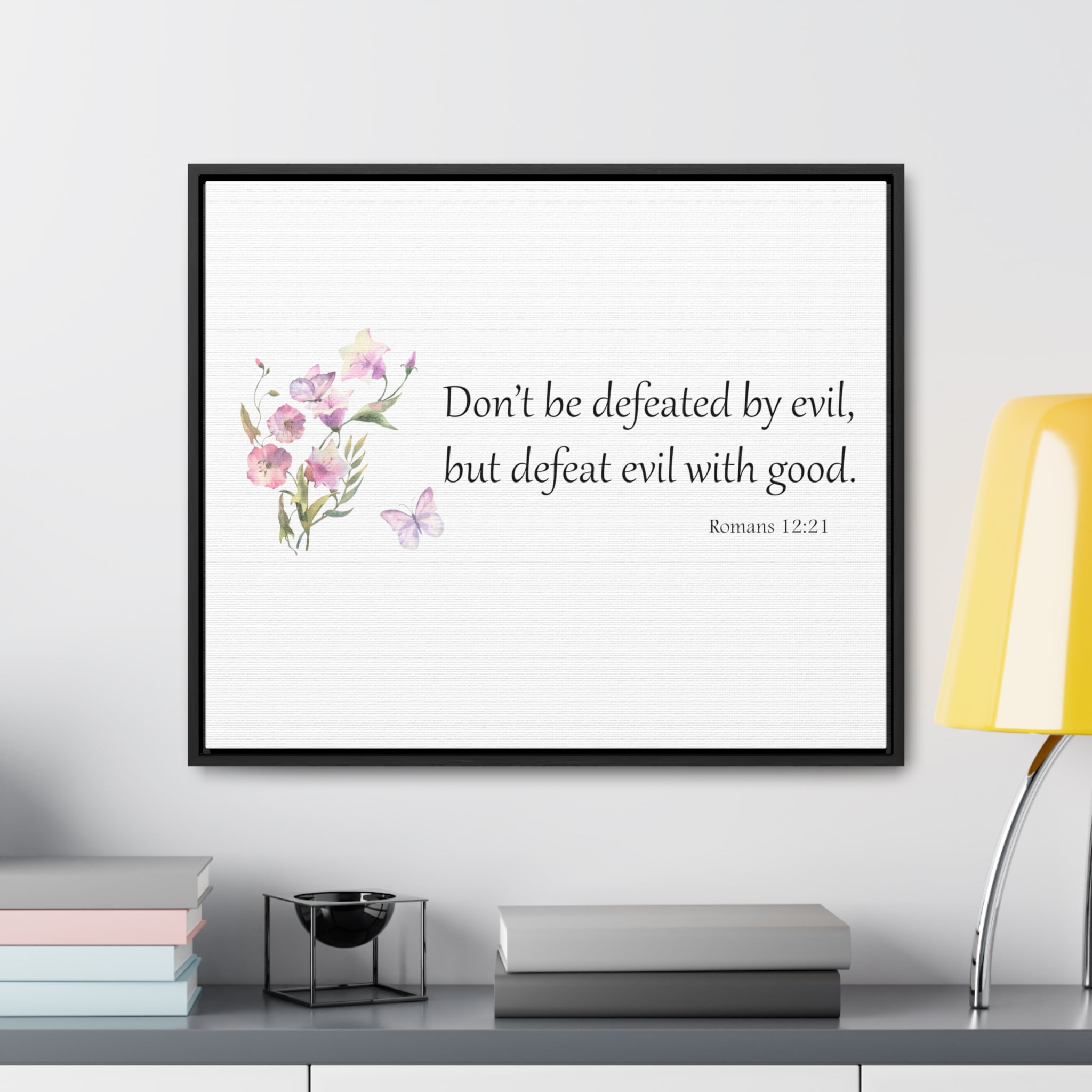 Scripture Sign, Bible Verse Sign, Inspirational Sign, Defeat evil with ...