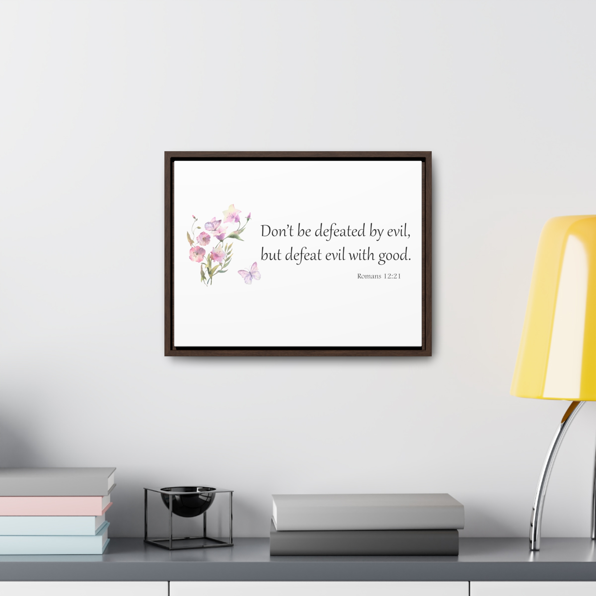 Scripture Sign, Bible Verse Sign, Inspirational Sign, Defeat evil with ...