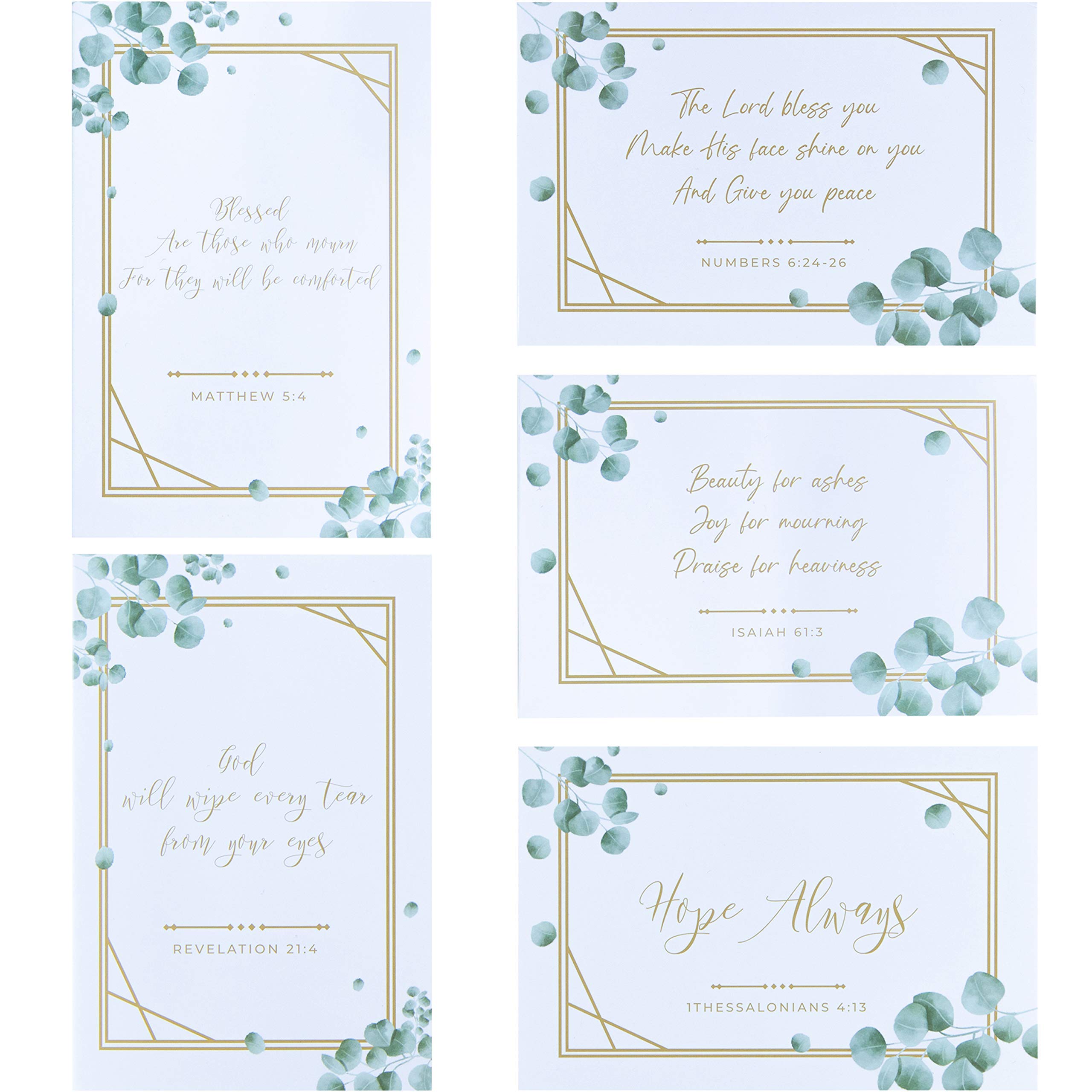 Scripture Sympathy Cards with Envelopes I 25 PACK - Greeting Cards for ...