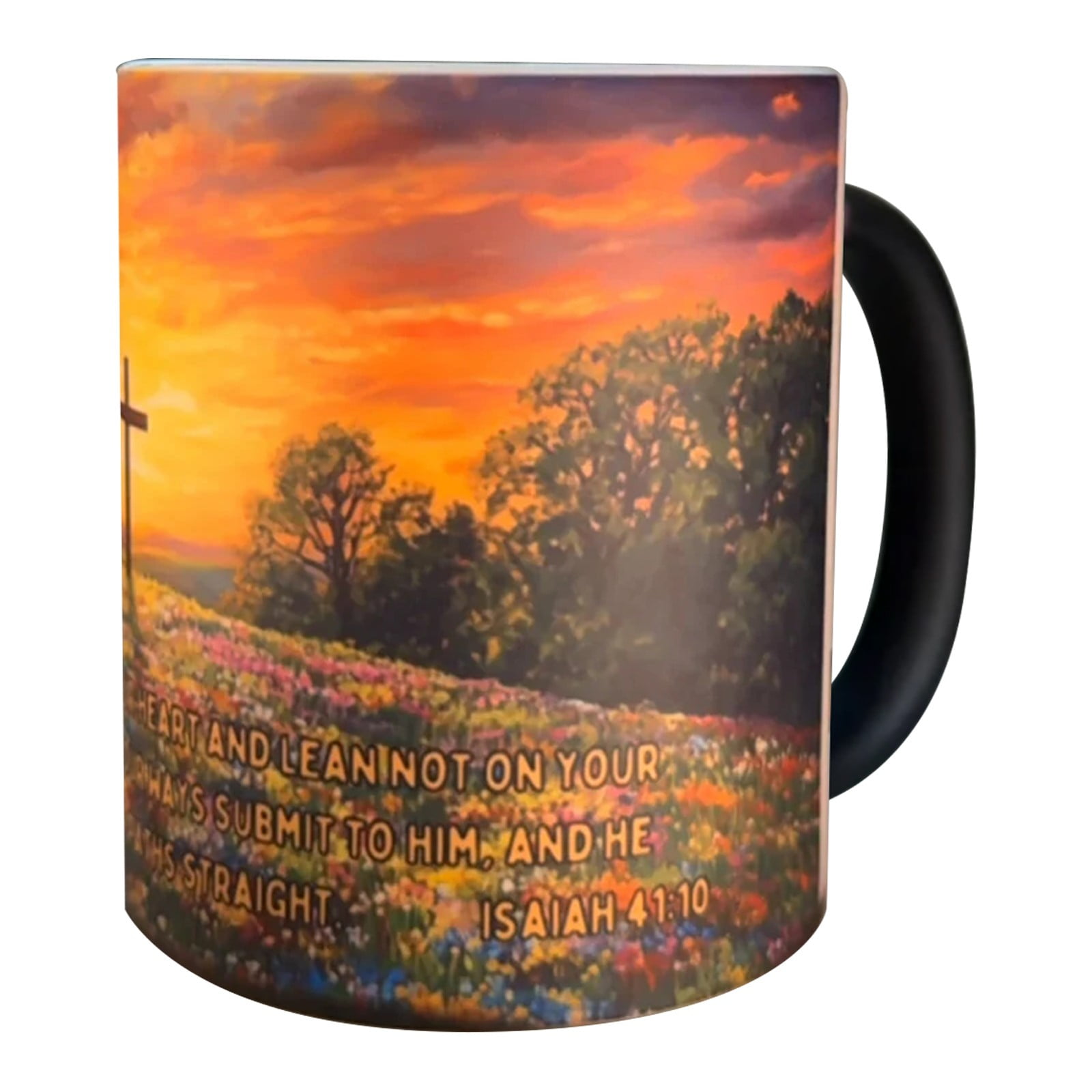 Scripture Verses Mug Coffee Cup Heat Discoloration Water Cup - Walmart.com