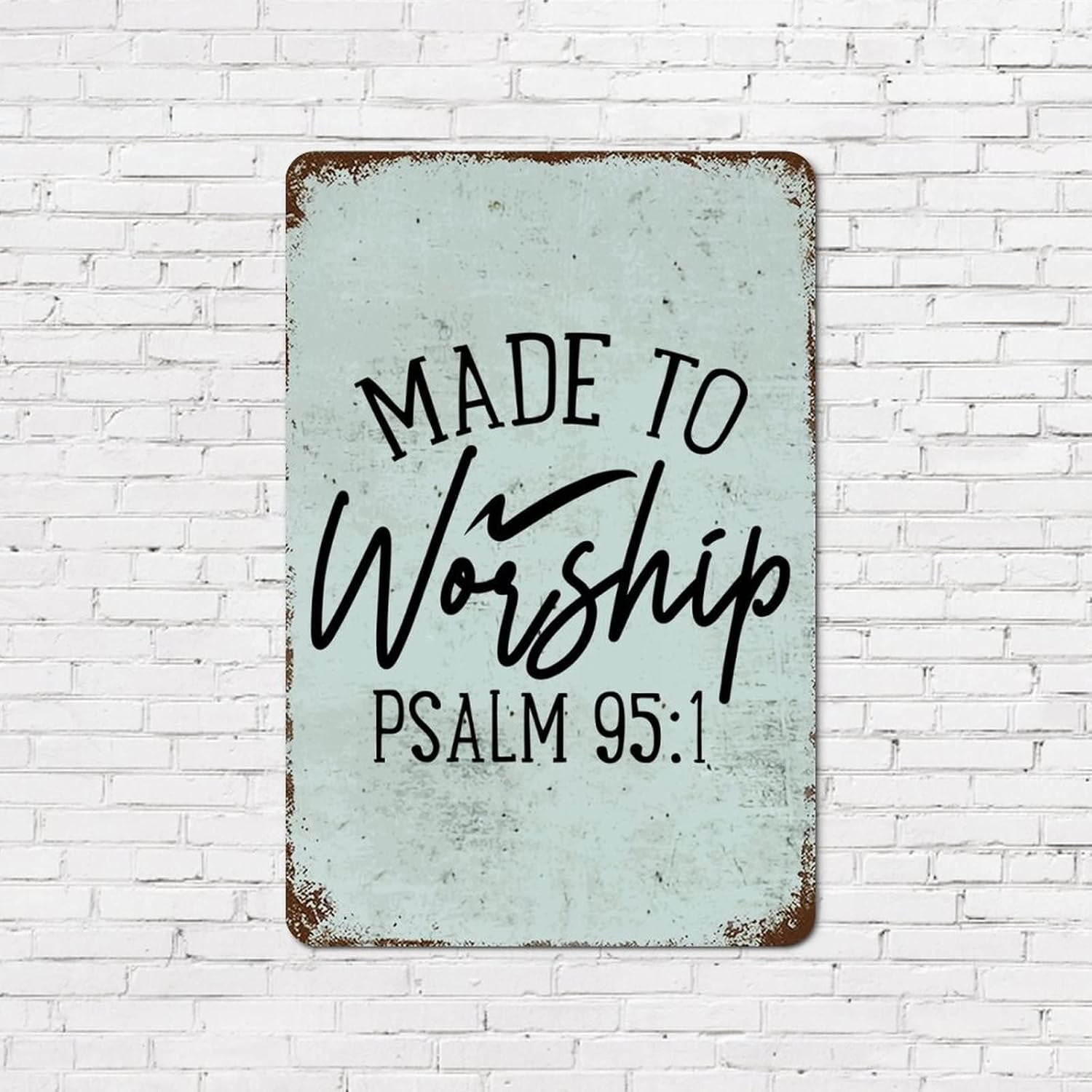 Scripture Verses Rust Retro Metal Sign Positive Quotes Christian Saying ...