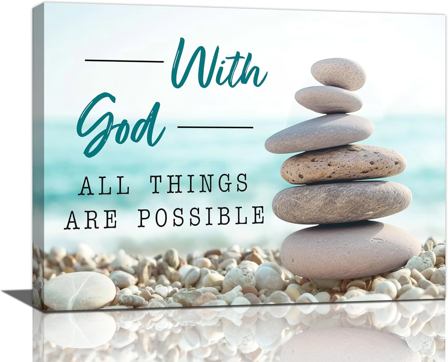 Scripture Wall Art Bible Verse Christian Gifts Canvas With God Wall ...