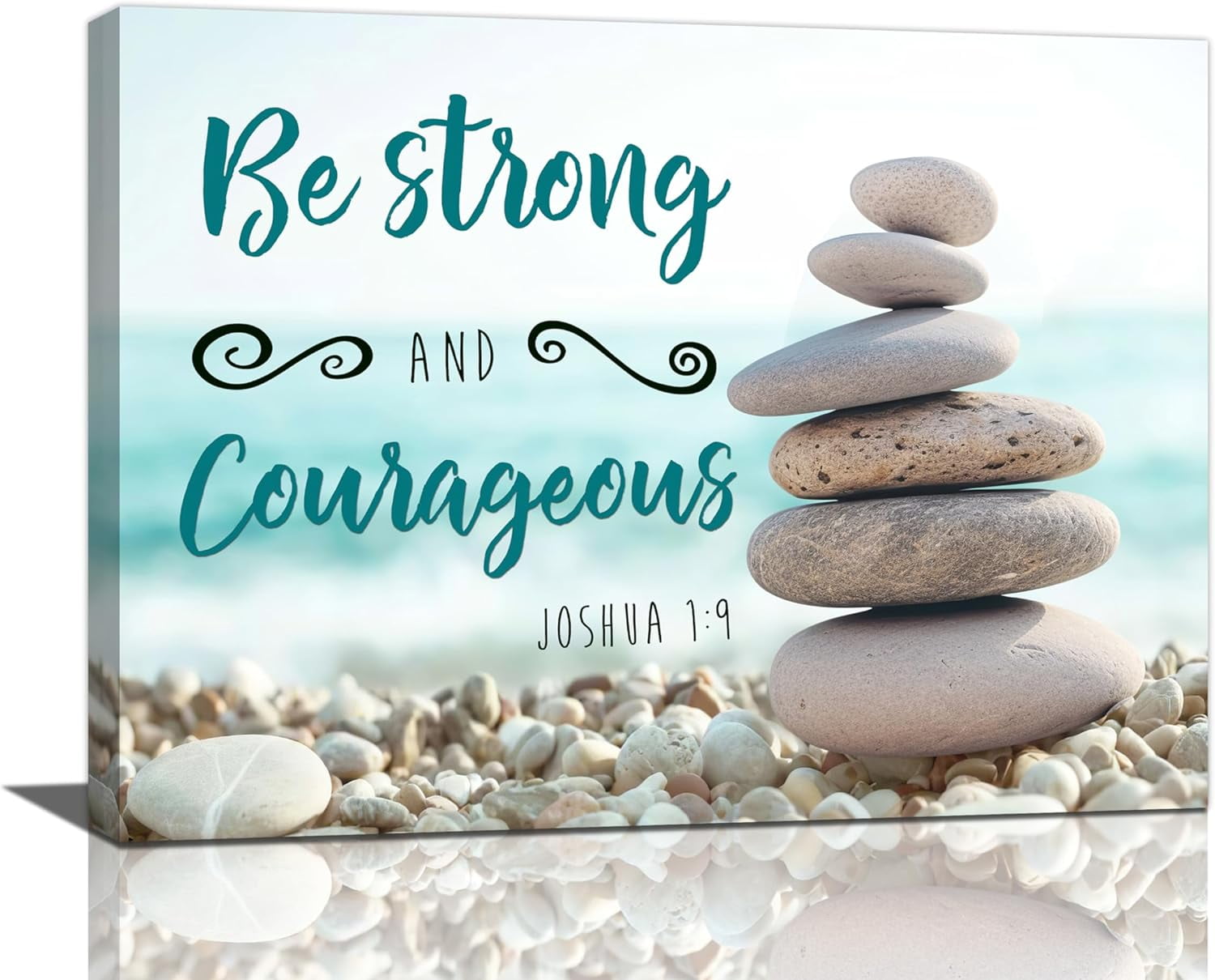 Scripture Wall Art Bible Verse Christian Gifts Canvas Be Strong and ...