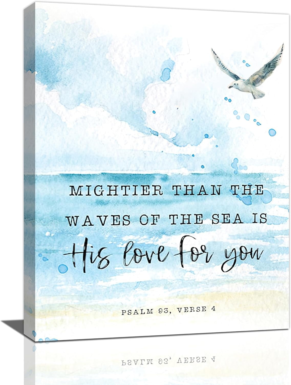 Scripture Wall Art Bible Verse Wall Decor Christian Inspirational Blue ...