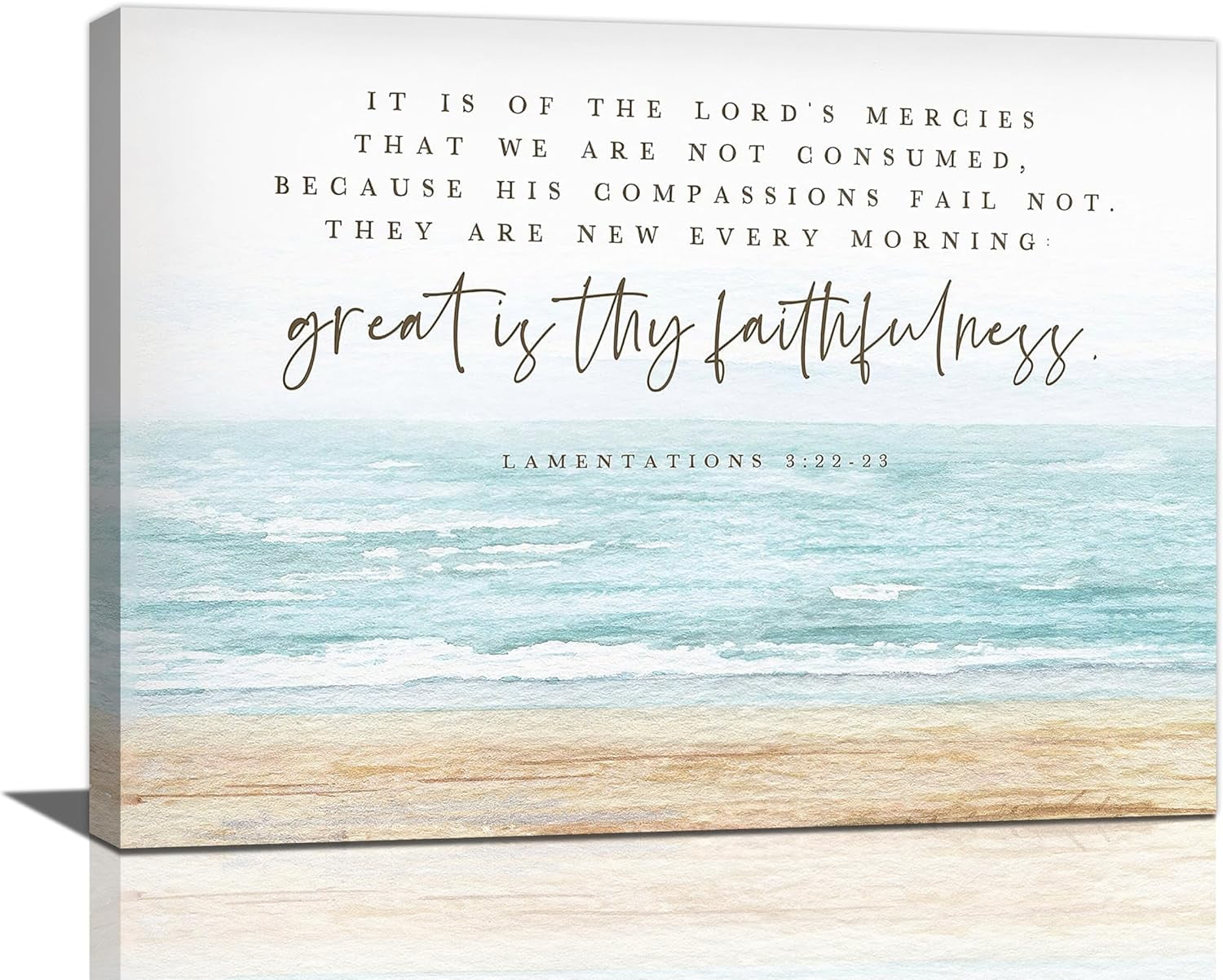 Scripture Wall Art Bible Verse Wall Decor Christian Inspirational Sea ...