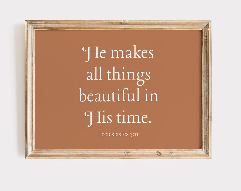 Scripture Wall Art Horizontal Print Inspirational Quote Wall Hanging ...