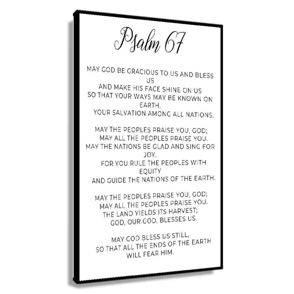 Scripture Wall Art Psalm 67 May God Be Gracious To Us Wall Art Home ...