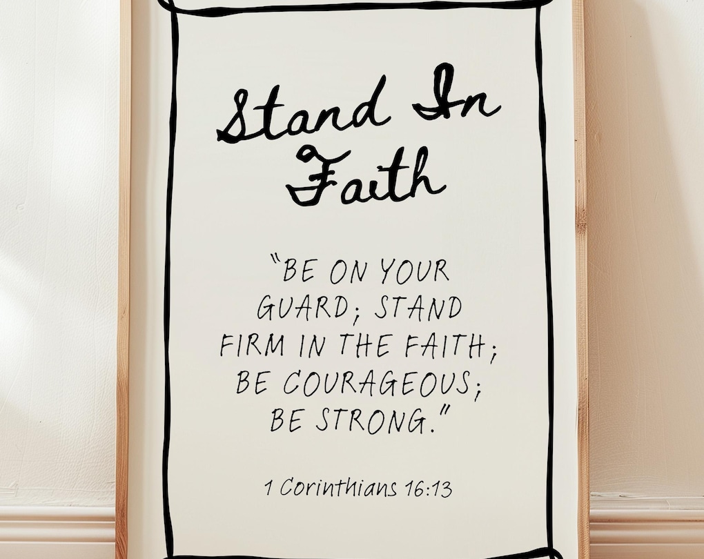 Scripture Wall Art – Stand In Faith Christian Printable, Bible Verse ...