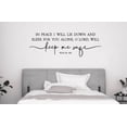Scripture Wall Decal, Psalm 4:8 Bible Verse Quote, Religious Bedroom ...