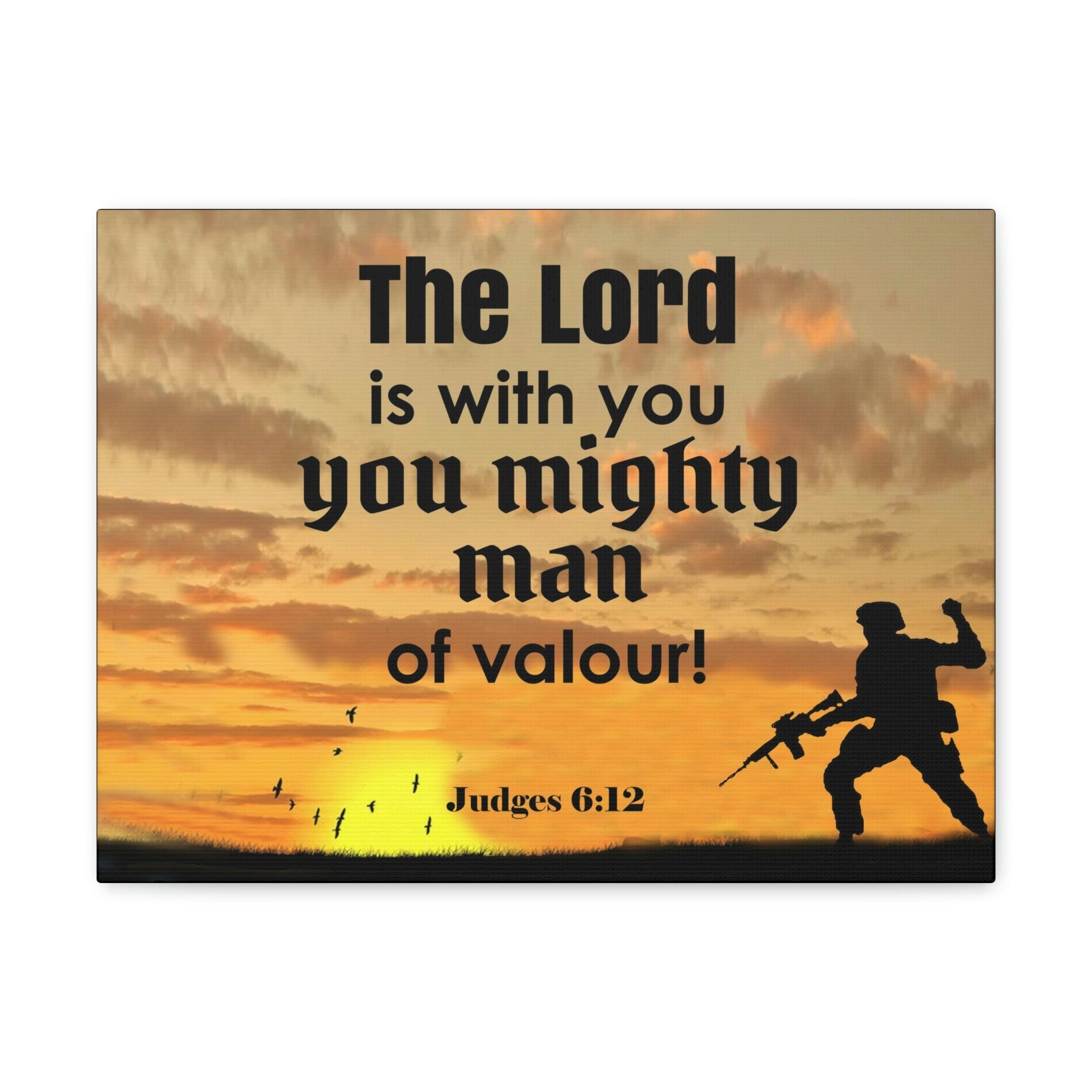 Scripture Wall Lord is with You Judges 6:12 Bible Canvas Christian Wall ...