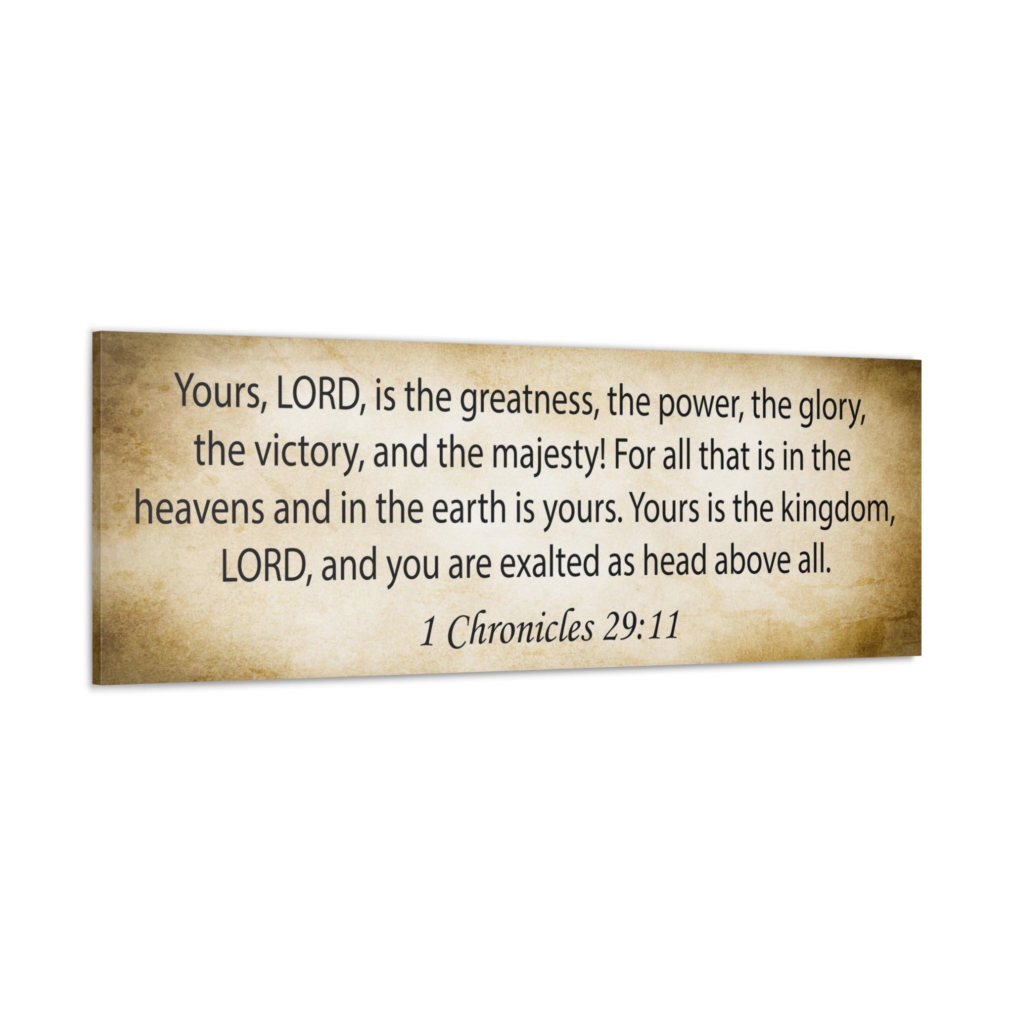 Scripture Walls 1 Chronicles 29:11 White Gold Bible Verse Canvas ...