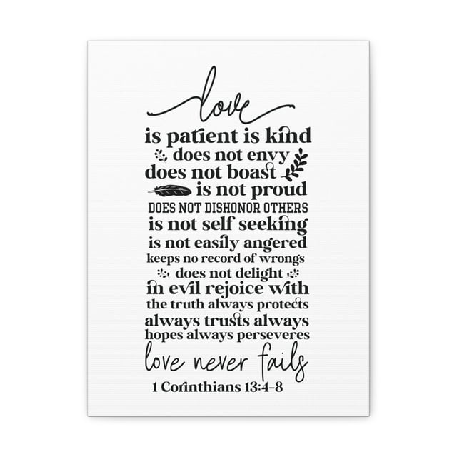 Scripture Walls 1 Corinthians 13:4-8 Love Is Bible Verse Canvas ...