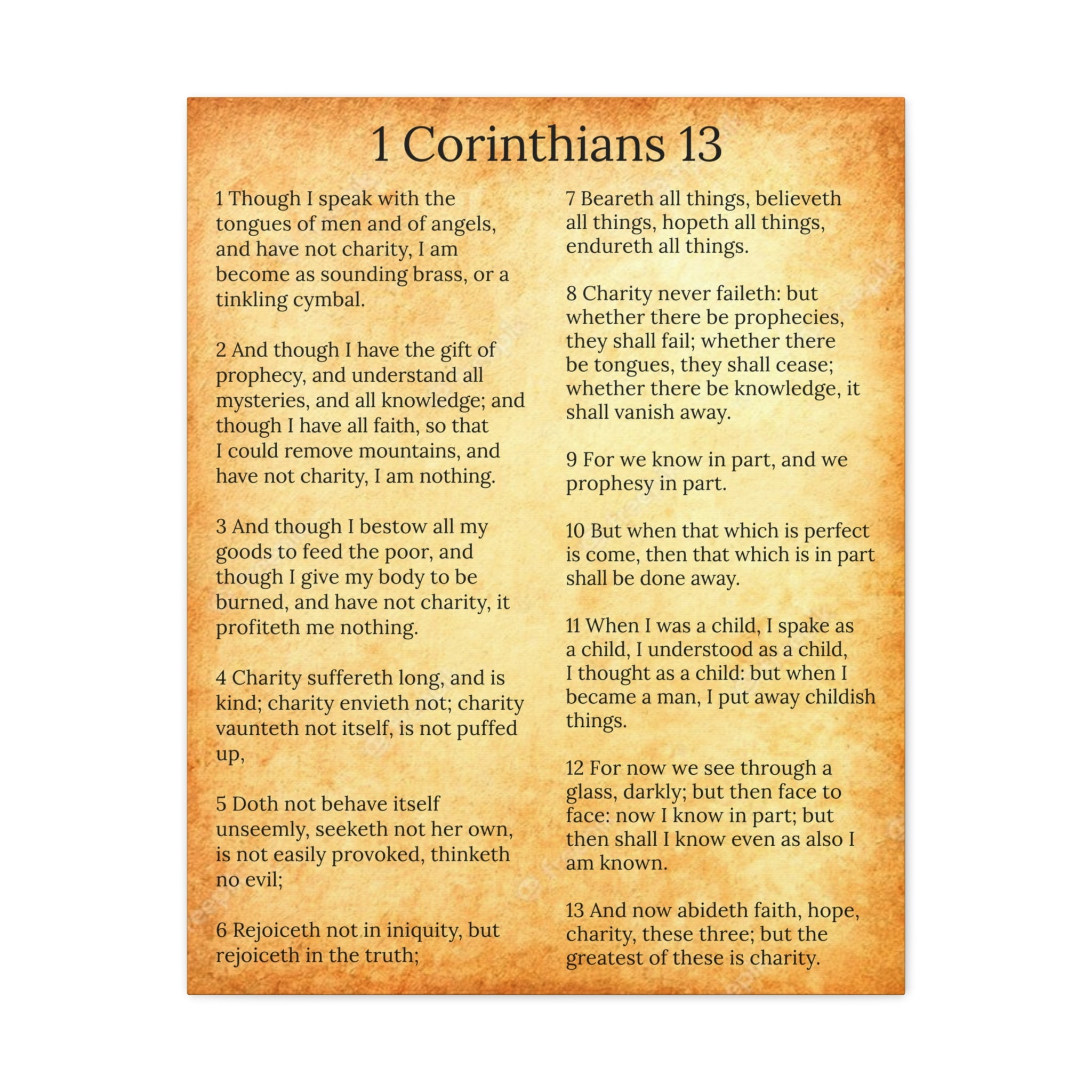 Scripture Walls 1 Corinthians 13 Love Chapter Gold Christian Wall Art ...