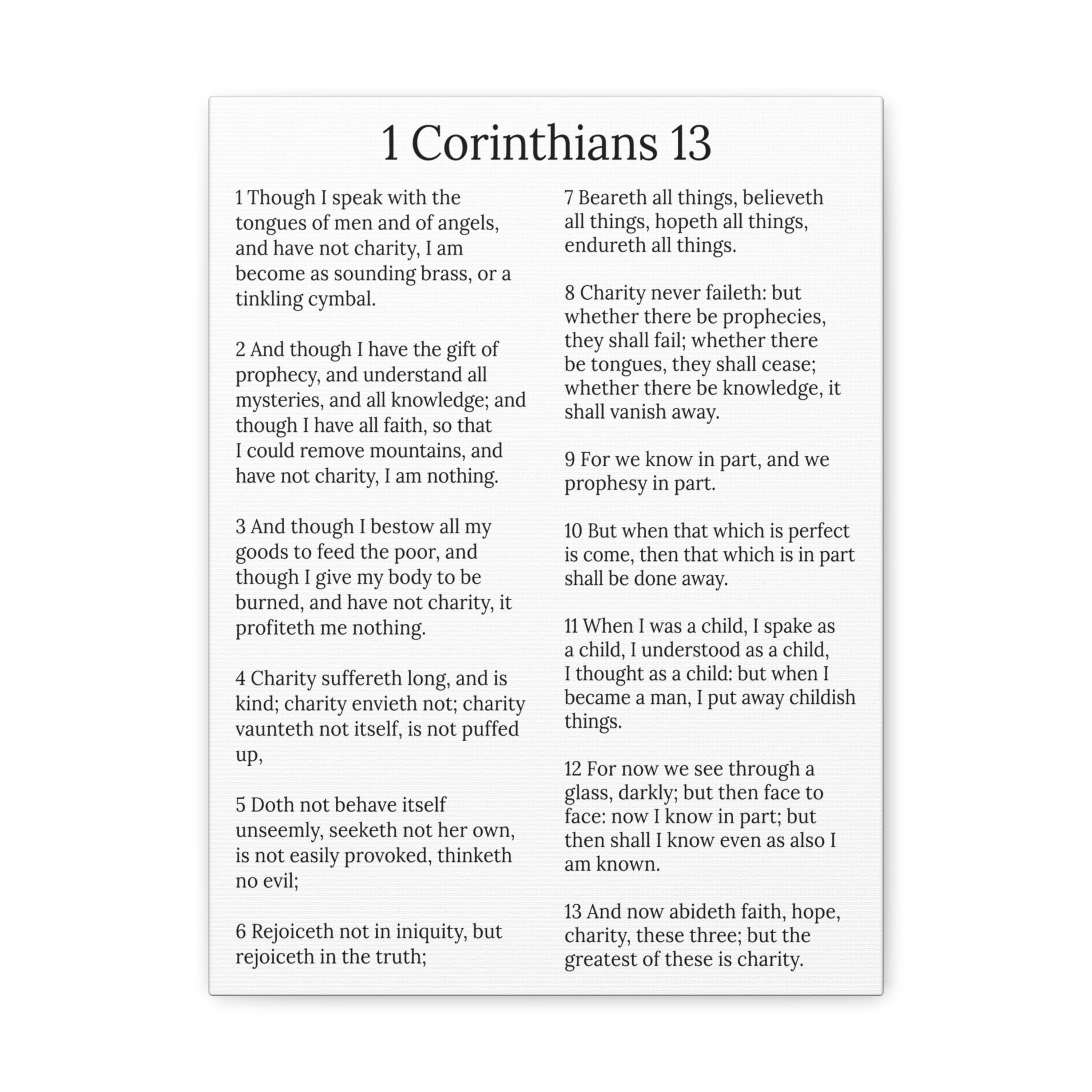 Scripture Walls 1 Corinthians 13 Love Chapter White Christian Wall Art ...