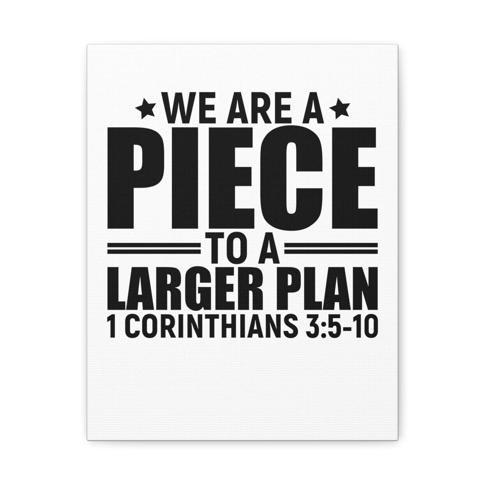 Scripture Walls 1 Corinthians 3:5-10 We Are a Piece Bible Verse Canvas ...