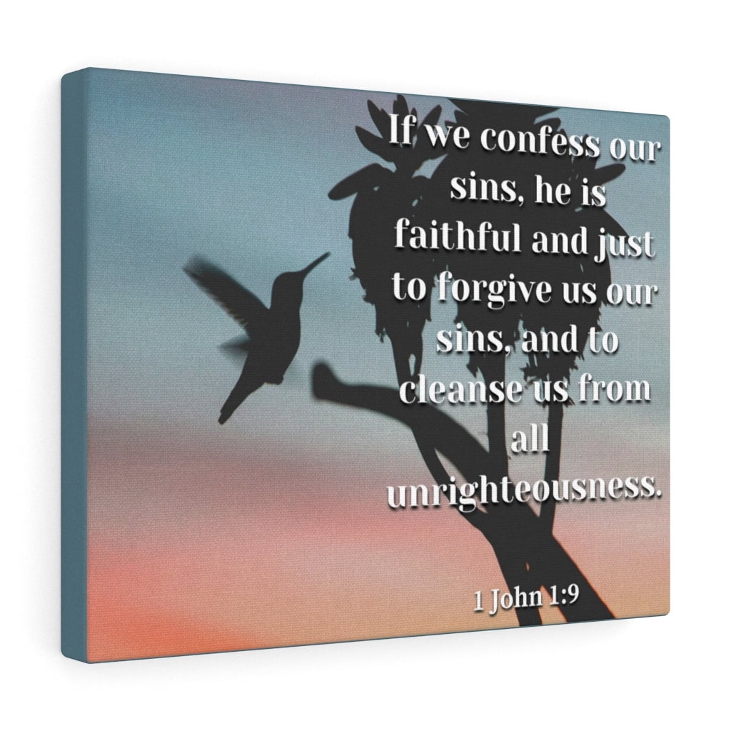 Scripture Walls 1 John 1:9 Forgive Us Bible Verse Canvas Christian Wall Art Ready to Hang ...