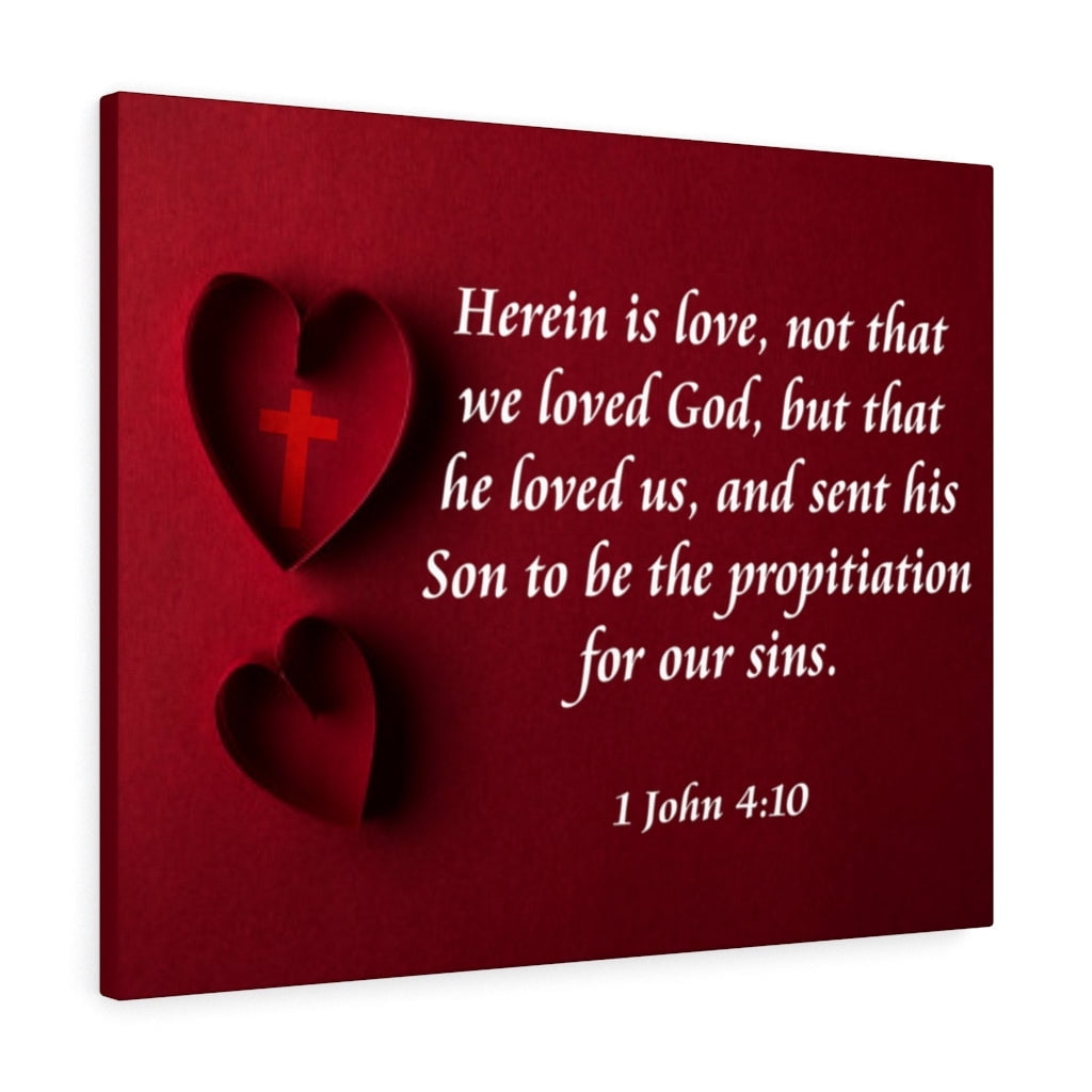Scripture Walls 1 John 4:10 Herein is Love Bible Verse Canvas Christian ...