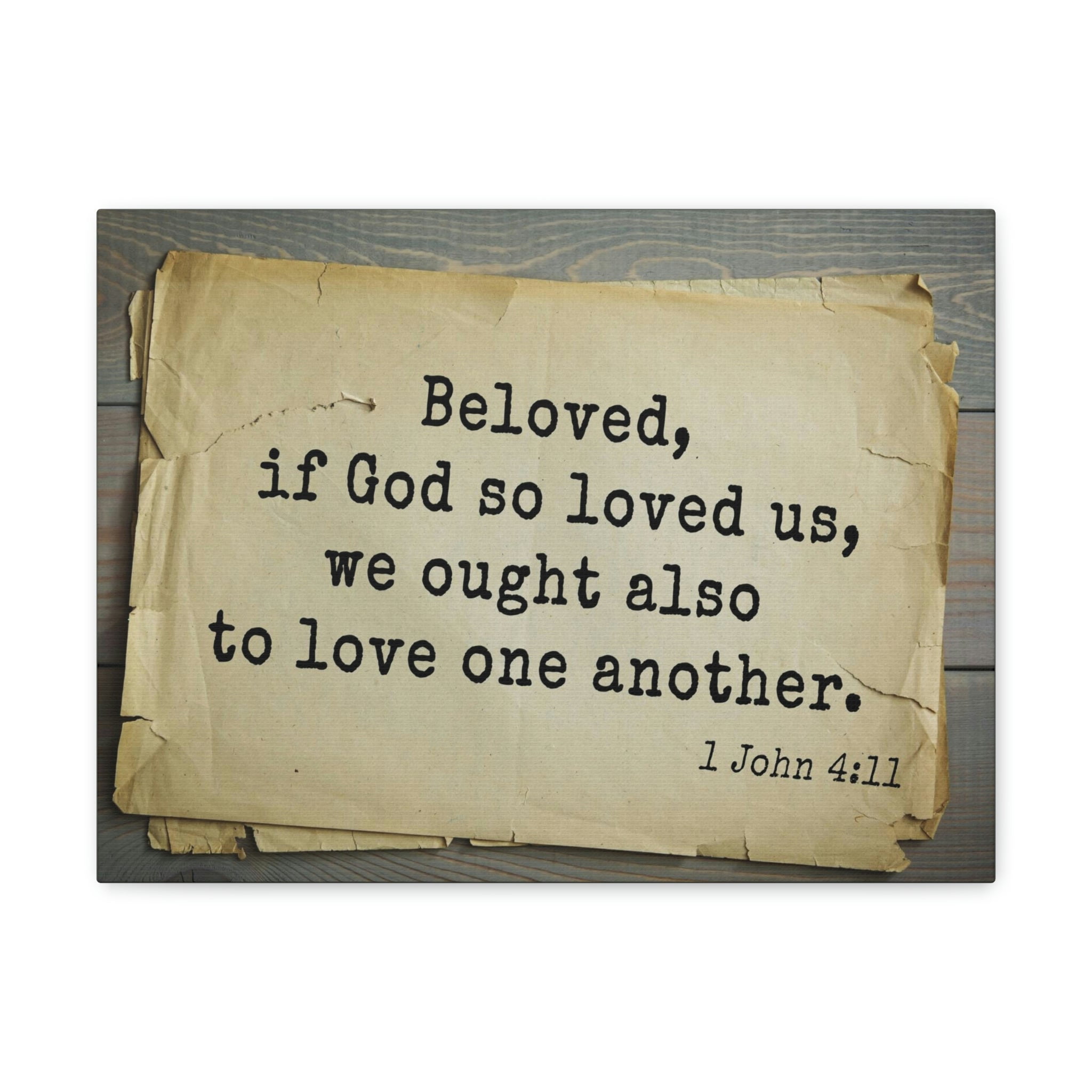 Scripture Walls 1 John 4:11 Love One Another Bible Verse Canvas ...