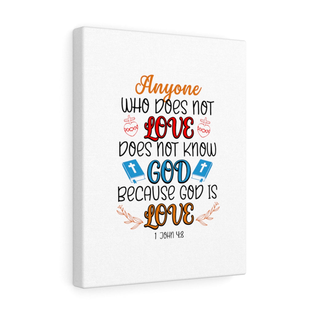 Scripture Walls 1 John 4:8 Because God Is Love Bible Verse Canvas ...