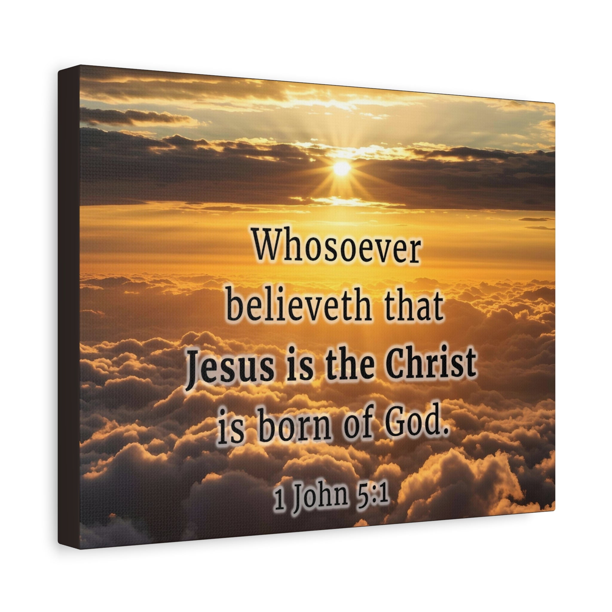 Scripture Walls 1 John 5:1 Born of God Sun Bible Verse Canvas Christian ...