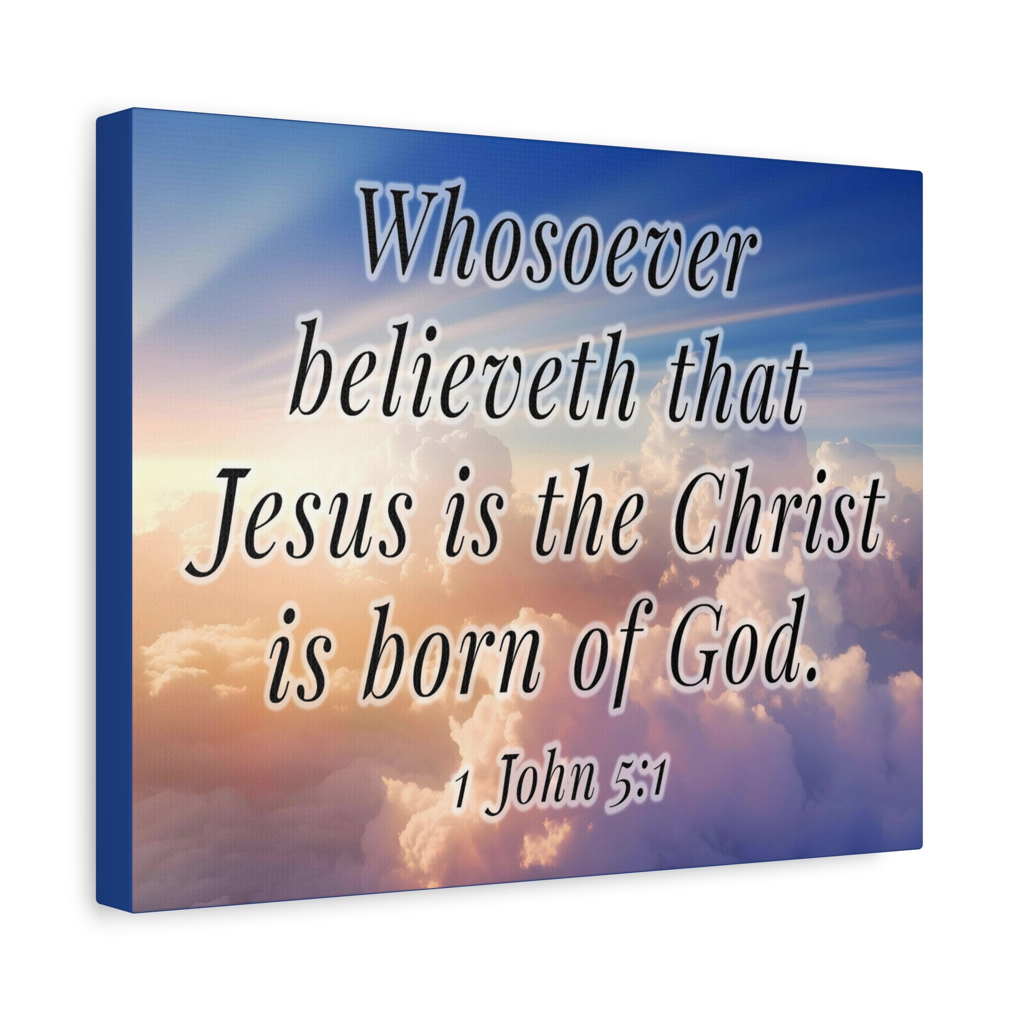 Scripture Walls 1 John 5:1 Sky Born of God Bible Verse Canvas Christian ...