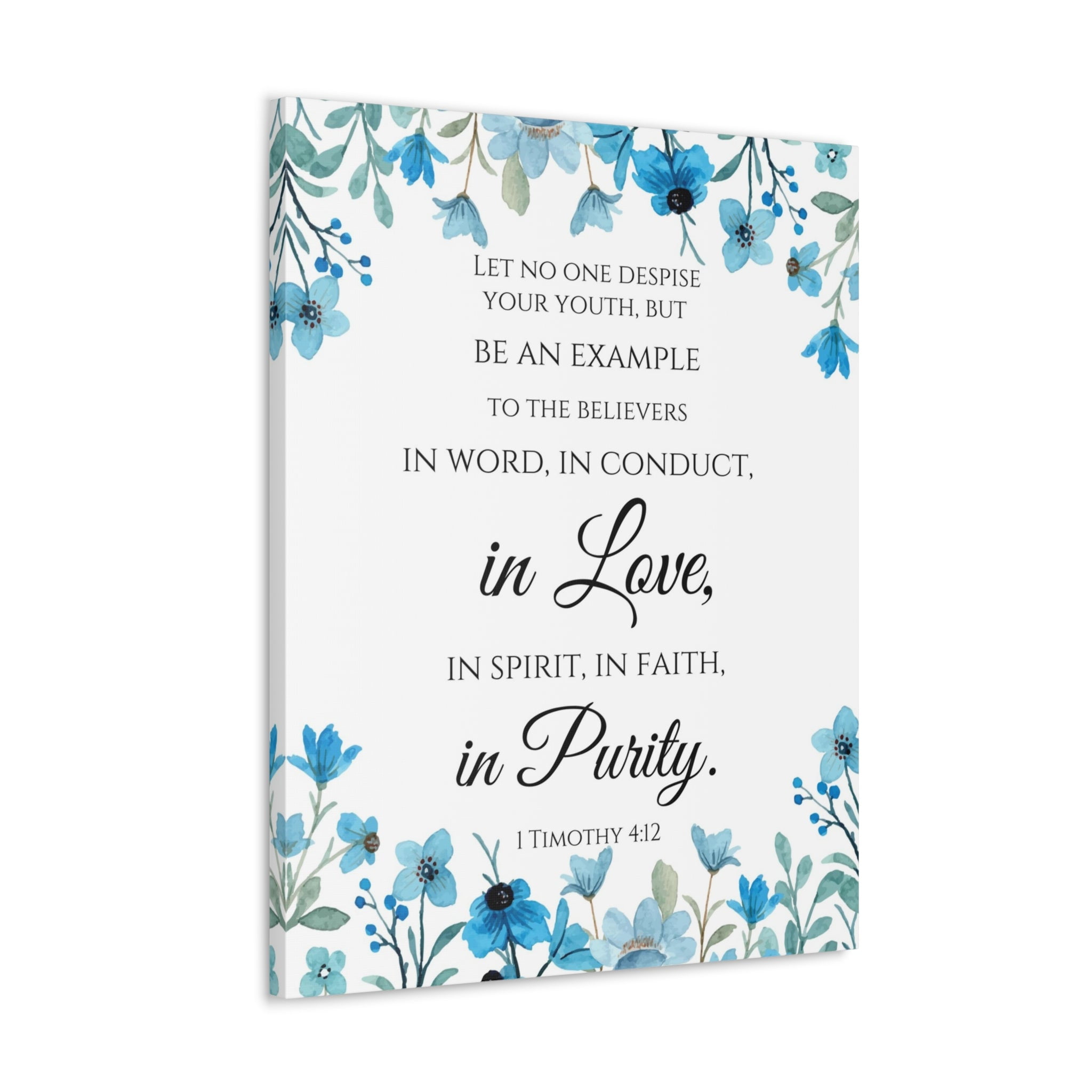 Scripture Walls 1 Timothy 4:12 Be An Example Flowers Bible Verse Canvas ...